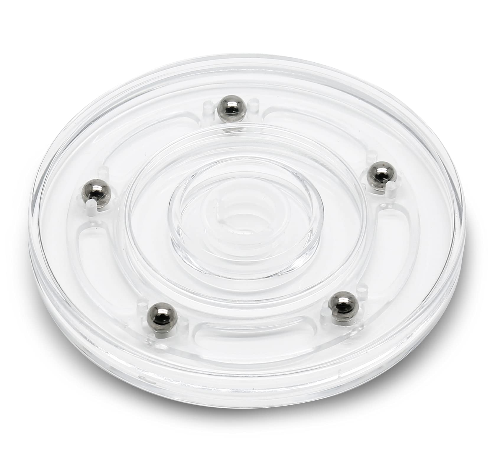 Zorveiio 6” Black Acrylic Turntable Organizer, Rotating Organizer Swivel Plate for Bathroom Kitchen Cabinet Table Spice Rack Cake Pantry
