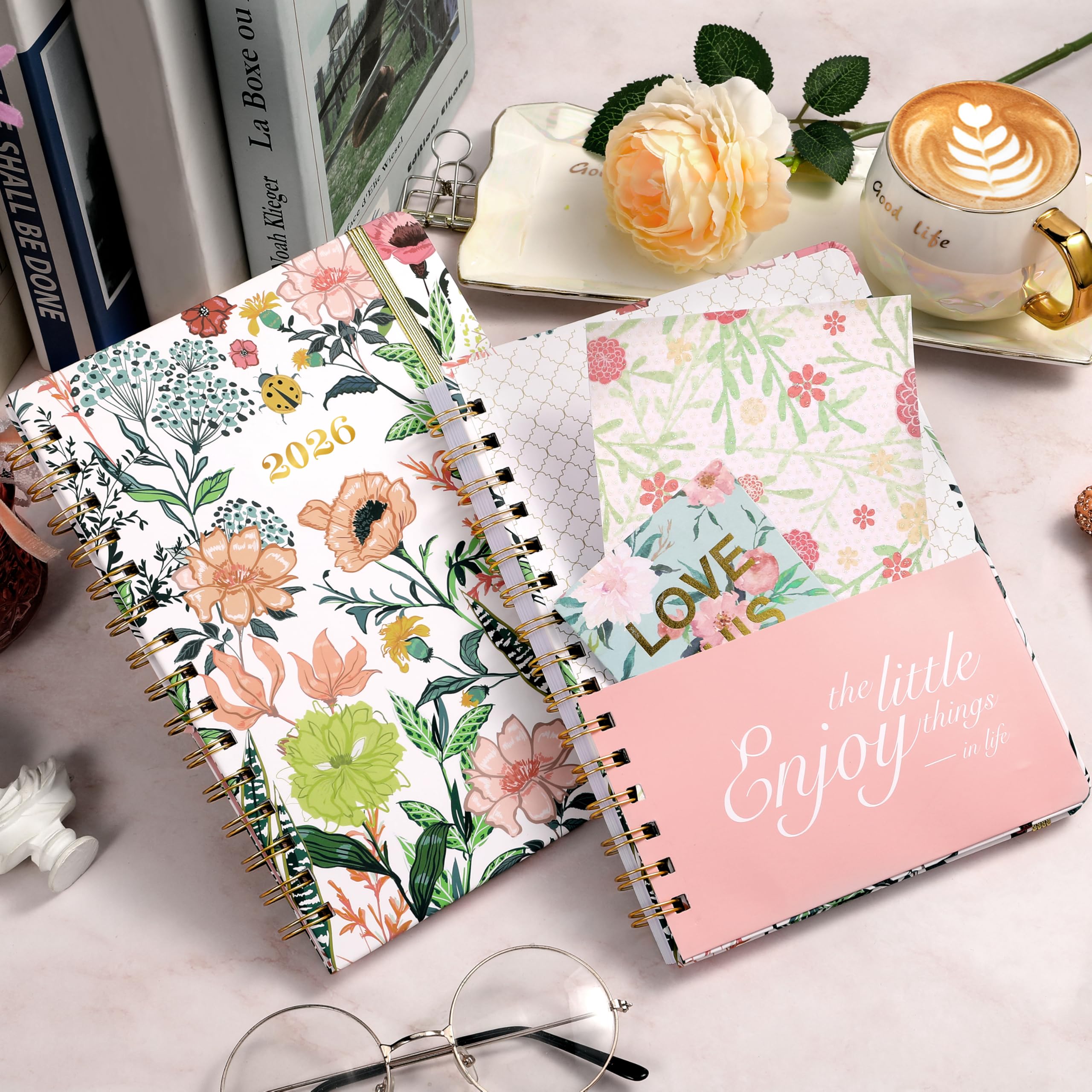 2023-2024 Planner – Jul 2023 – Jun 2024, Weekly & Monthly Academic Planner 2023-2024, 6.4" x 8.5" with Tabs, Flexible Hardcover, Thick Paper, Strong Binding, Back Pocket, Inspirational Quotes & Notes
