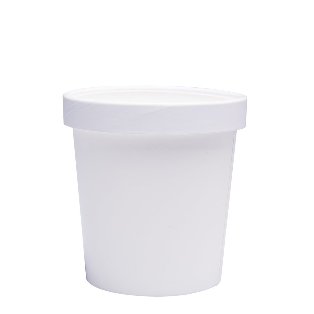 Belinlen 40 Count (16 oz) One - Pint Frozen Dessert Containers with Lids Ice Cream Cups with Lids