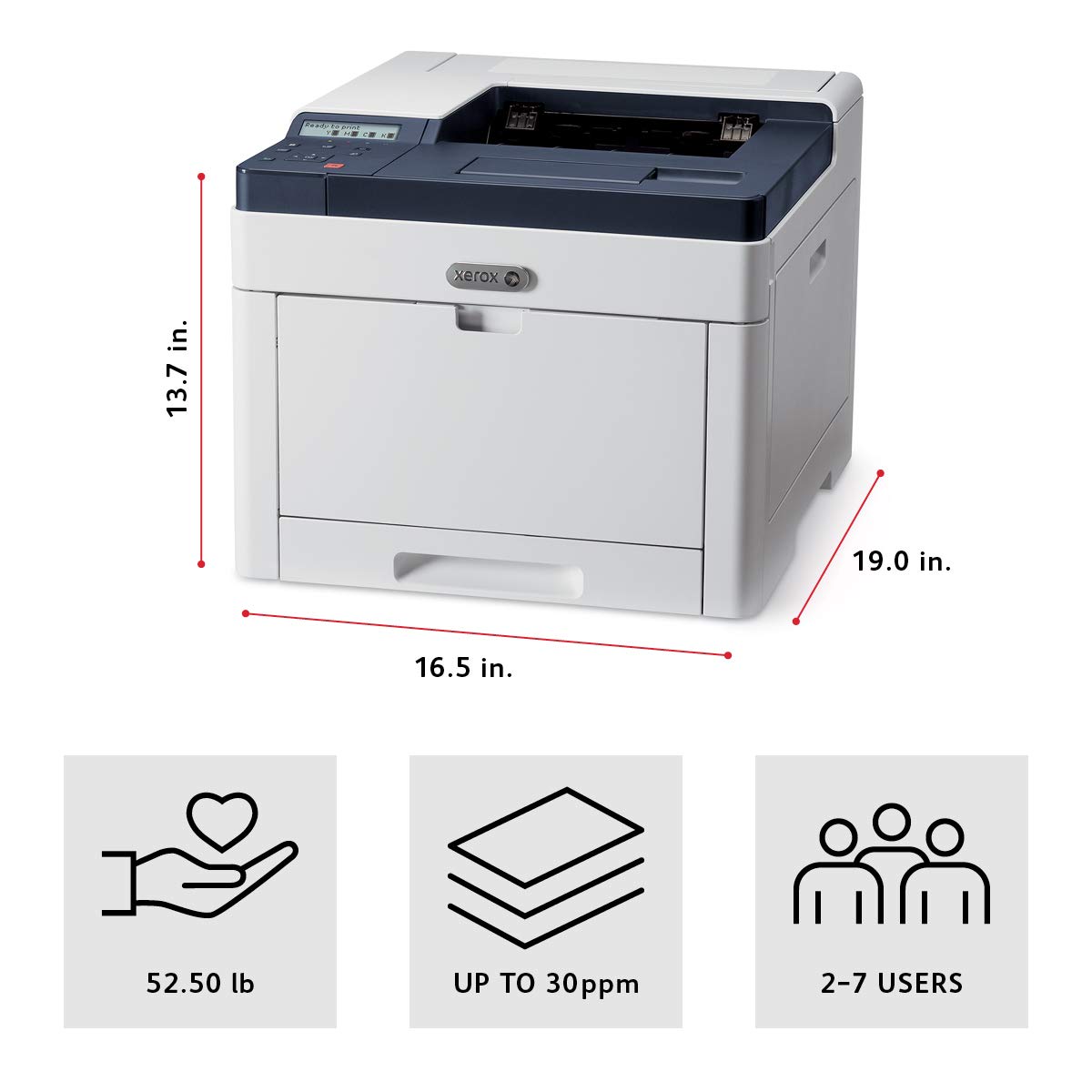 Xerox Phaser 6510/DNI Color Printer, Amazon Dash Replenishment Ready