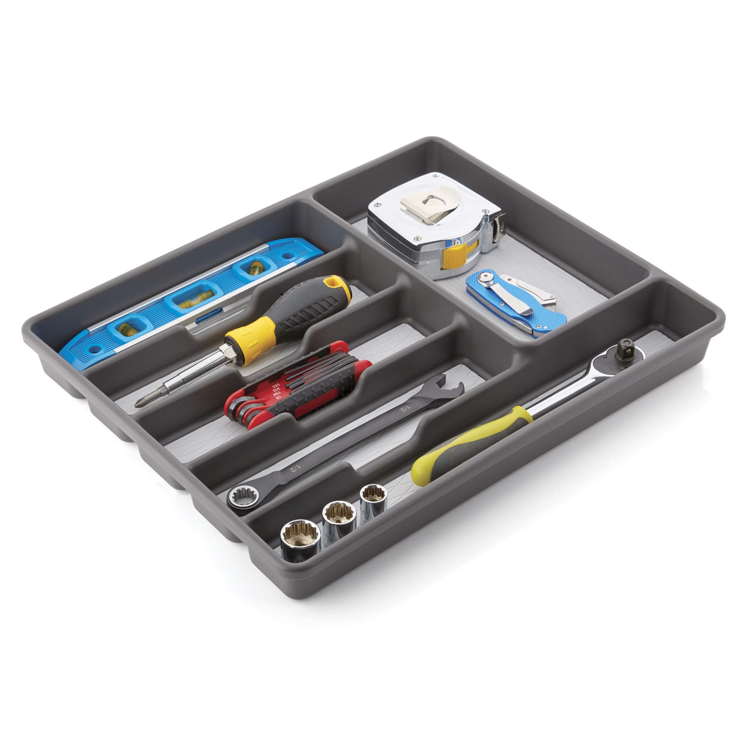 Copco Basics 6 Compartment Organizer, Charcoal Gray/Light Gray