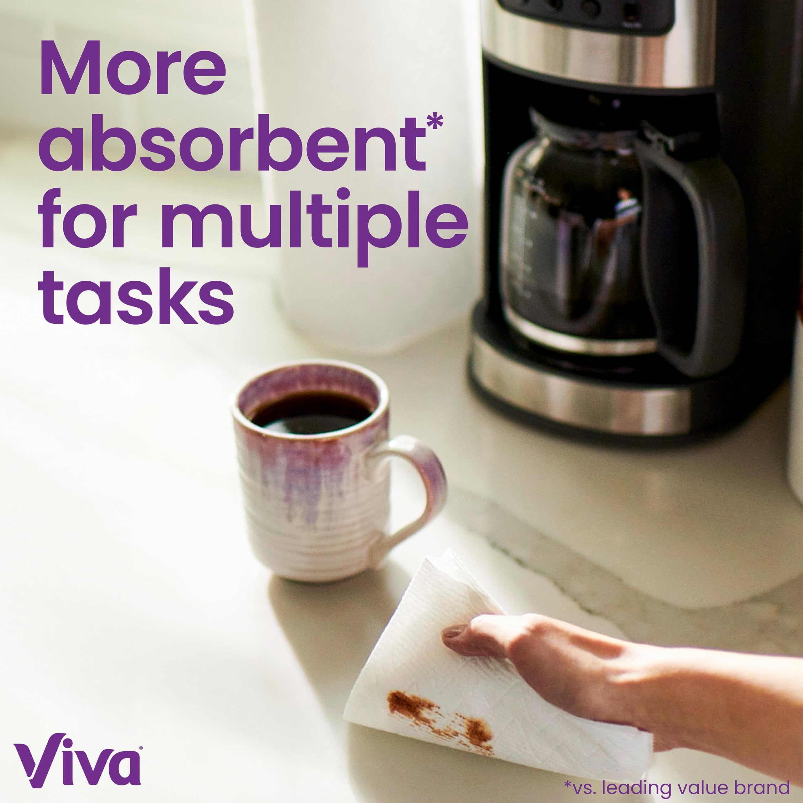 Viva Multi-Surface Cloth Paper Towels, Task Size - 12 Super Rolls (81 Sheets per Roll)