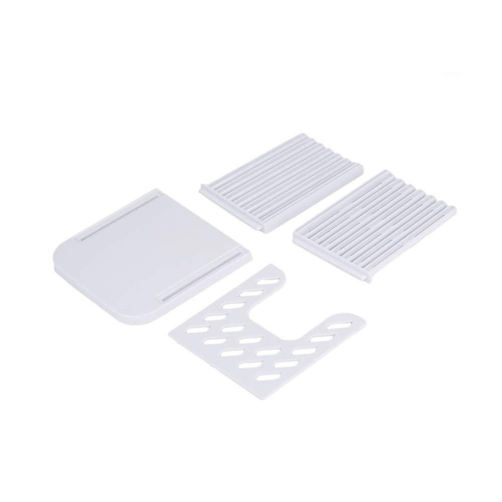 Adjustable Toast Slicer Toast Cutting Guide for Homemade Bread, Plastic Bread Slicer Loaf for Slicing Bread Foldable Kitchen Baking Tools (White)