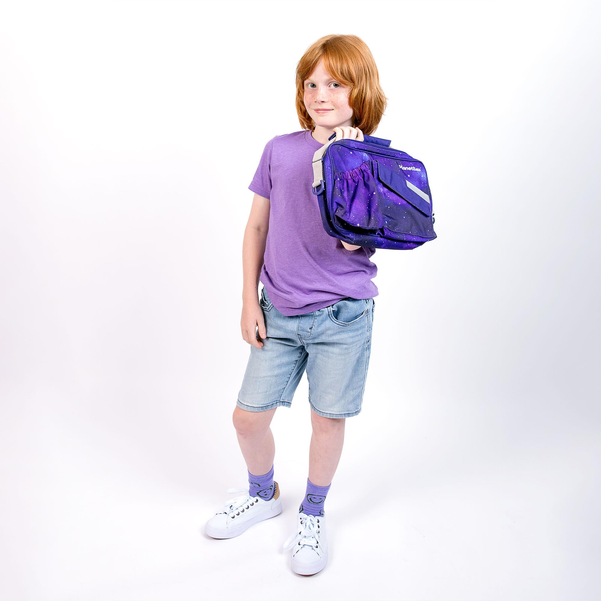 PlanetBox 5268303 Stardust Insulated Lunch Bag, 9 x 12 x 2.5 inches, Purple