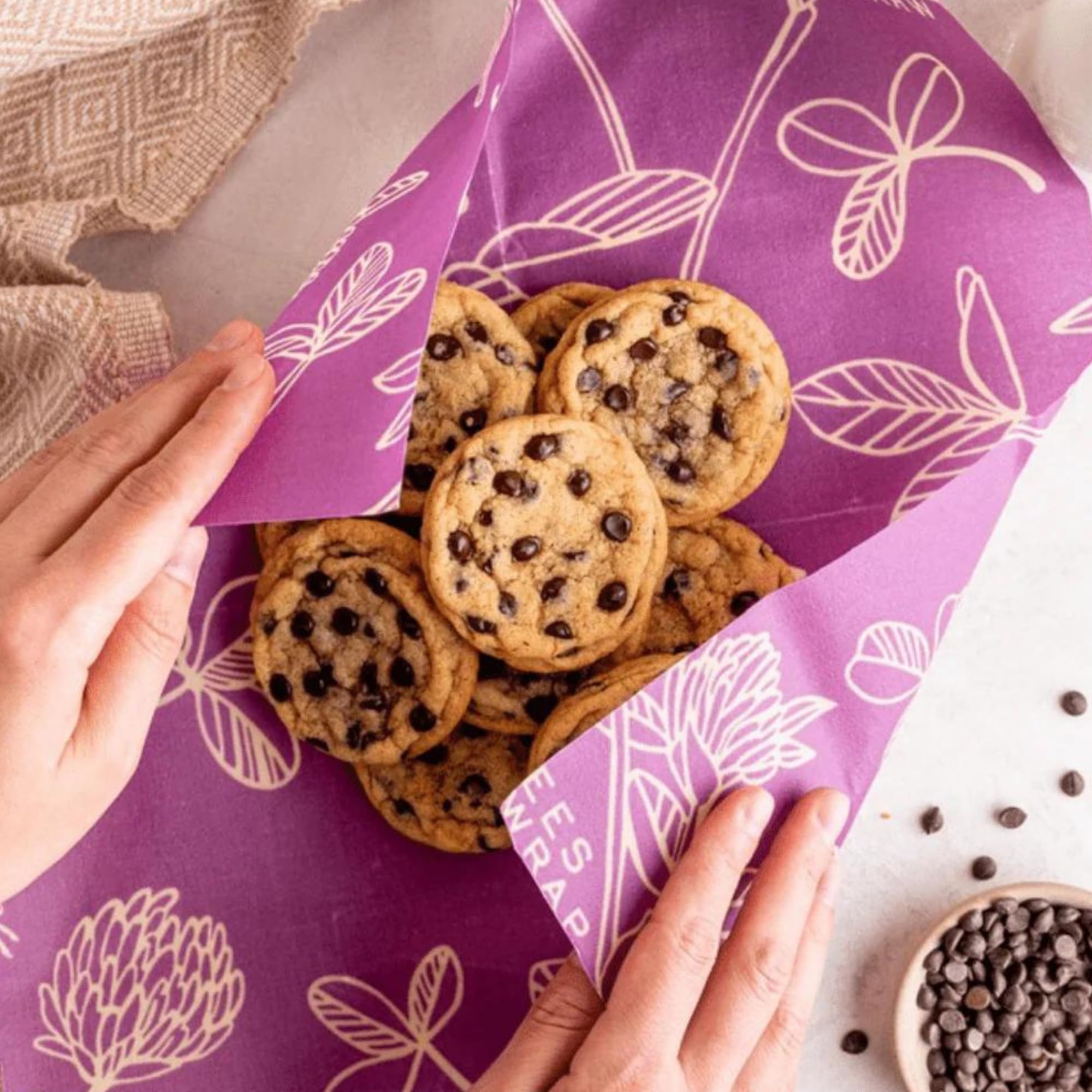 Bee's Wrap - 3 piece value pack - Made in the USA with Certified Organic Cotton - Plastic and Silicone Free - Reusable Eco-Friendly Beeswax Food Wrap - 3 sizes (S, M, L)