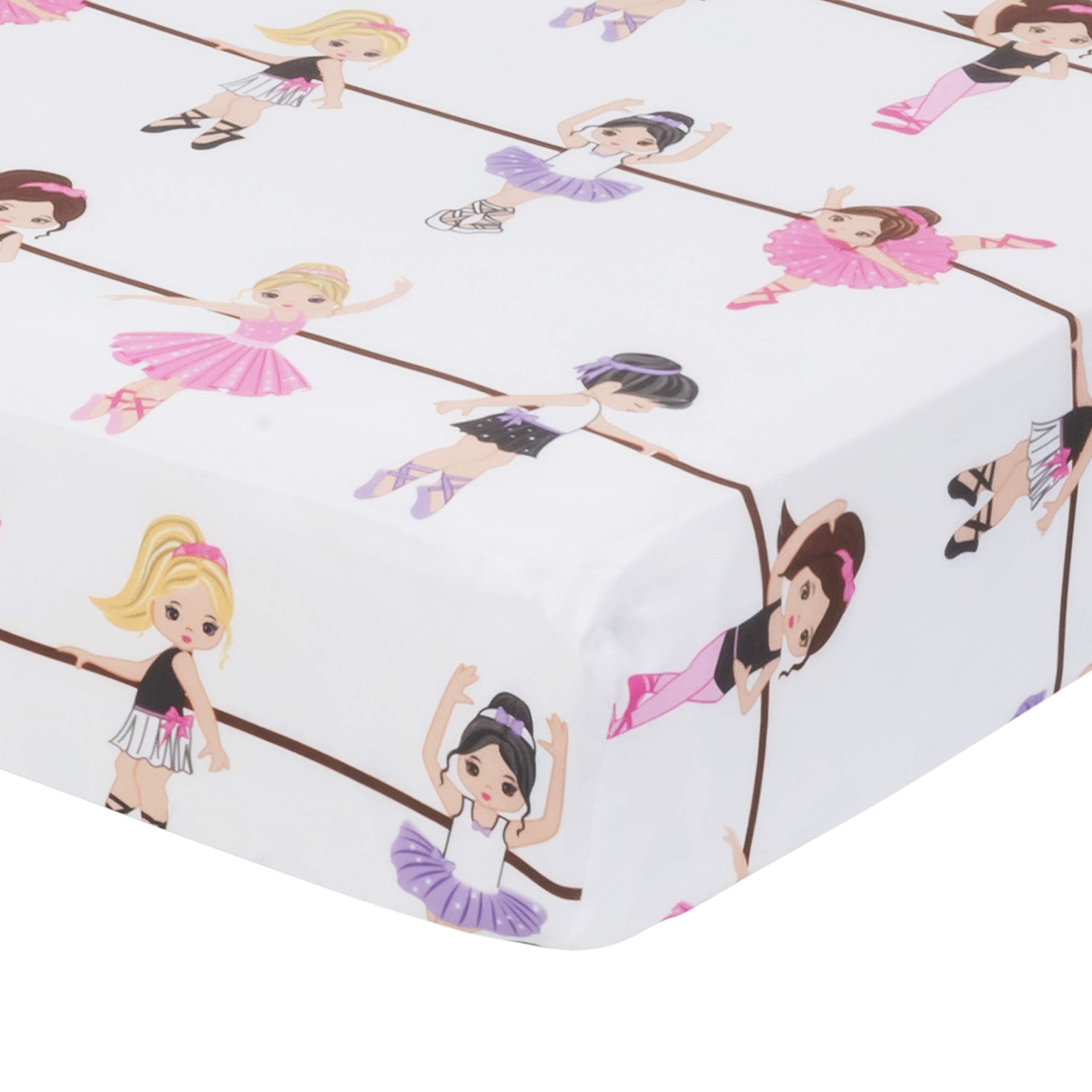 EVERYDAY KIDS 2 Pack Fitted Girls Crib Sheet, 100% Soft Breathable Microfiber, Baby Sheet, Fits Standard Size Crib Mattress 28in x 52in, Nursery Sheet - Unicorns/Hot Pink