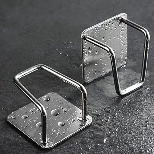 2PCS Kitchen Stainless Steel Sink Sponges Holder Self Adhesive Drain Drying Rack Kitchen Wall Hooks Accessories Storage Organizer
