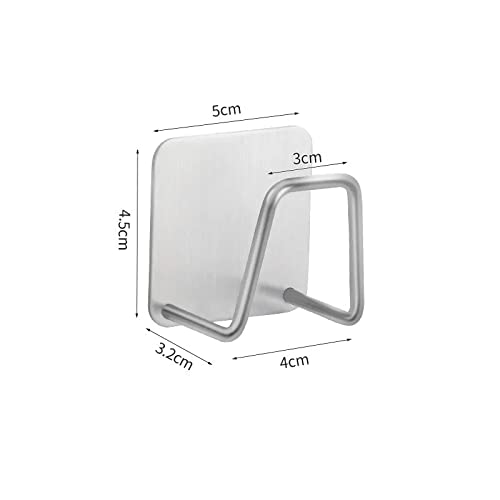 2PCS Kitchen Stainless Steel Sink Sponges Holder Self Adhesive Drain Drying Rack Kitchen Wall Hooks Accessories Storage Organizer
