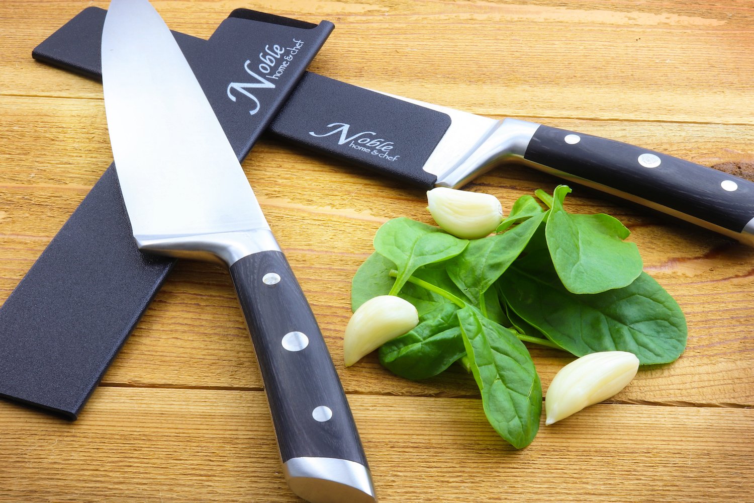 Noble Home & Chef 2-Piece Universal Knife Guards (12") are Felt Lined, More Durable, Non-BPA, Gentle on Blades, and Long-Lasting Knives Covers Are Non-Toxic and Abrasion Resistant!