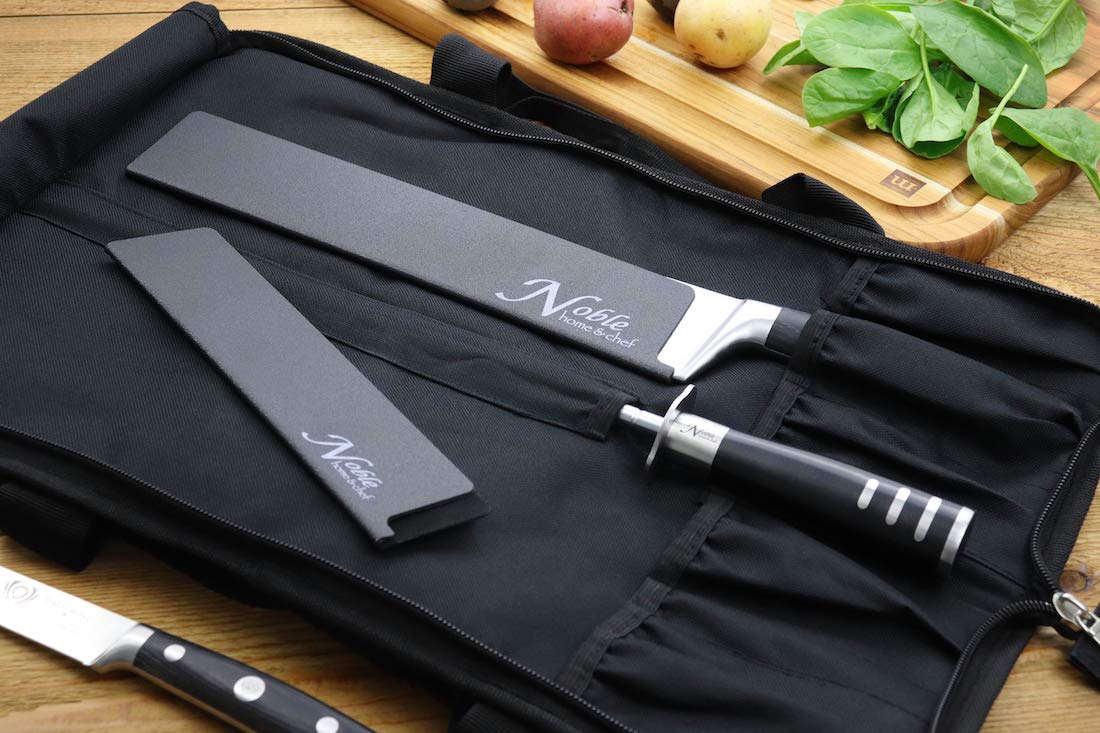 Noble Home & Chef 2-Piece Universal Knife Guards (12") are Felt Lined, More Durable, Non-BPA, Gentle on Blades, and Long-Lasting Knives Covers Are Non-Toxic and Abrasion Resistant!