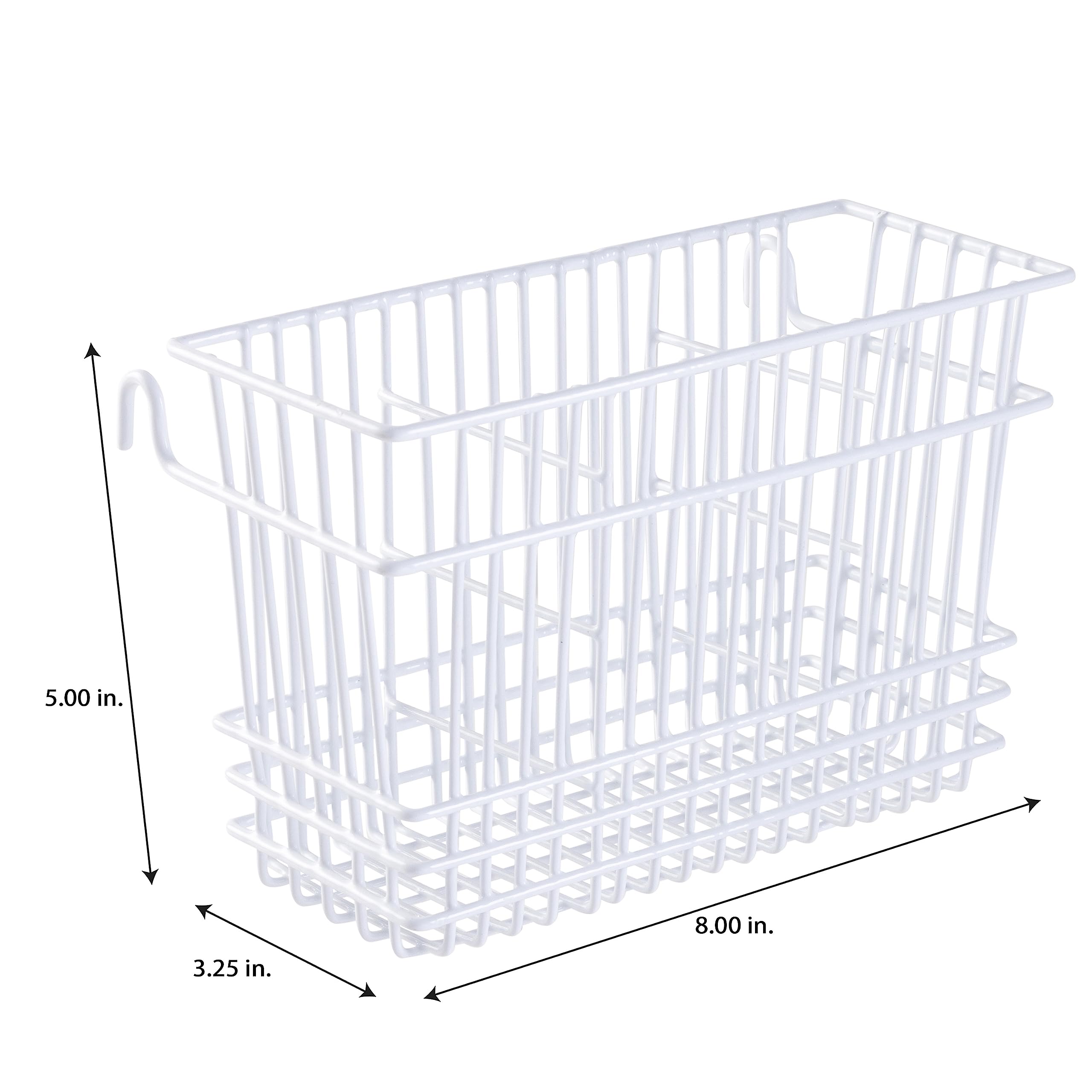 Kitchen Details Free Standing Utensil & Cutlery Holder Basket, Good for Countertops, Cabinets, Outdoor, Table Top, White