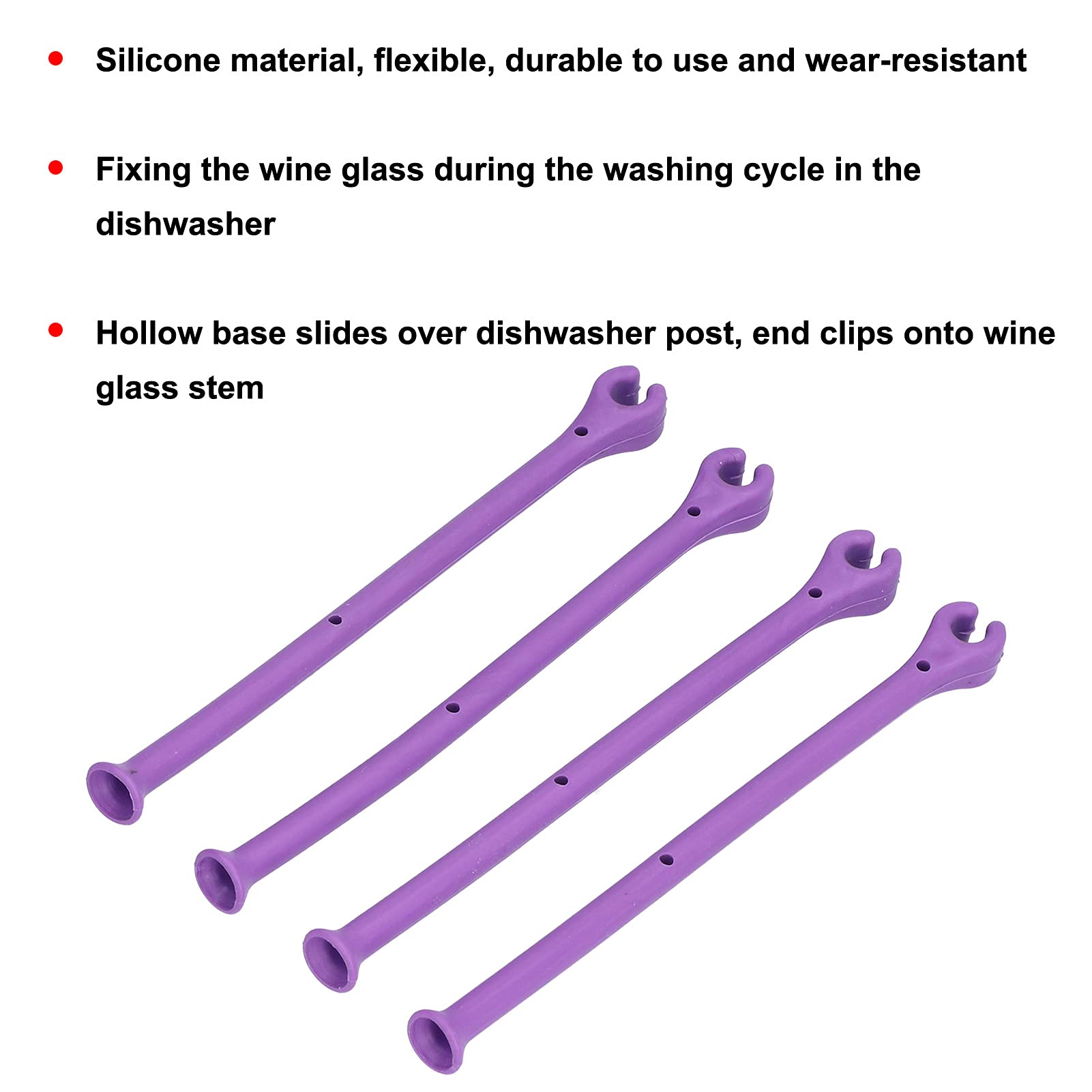 Tnfeeon Goblet Holder, Flexible Stemware Holder Wine Glass Fixed Bracket Silicone Stemware Saver Adjustable Flexible for Wine Champagne Glasses