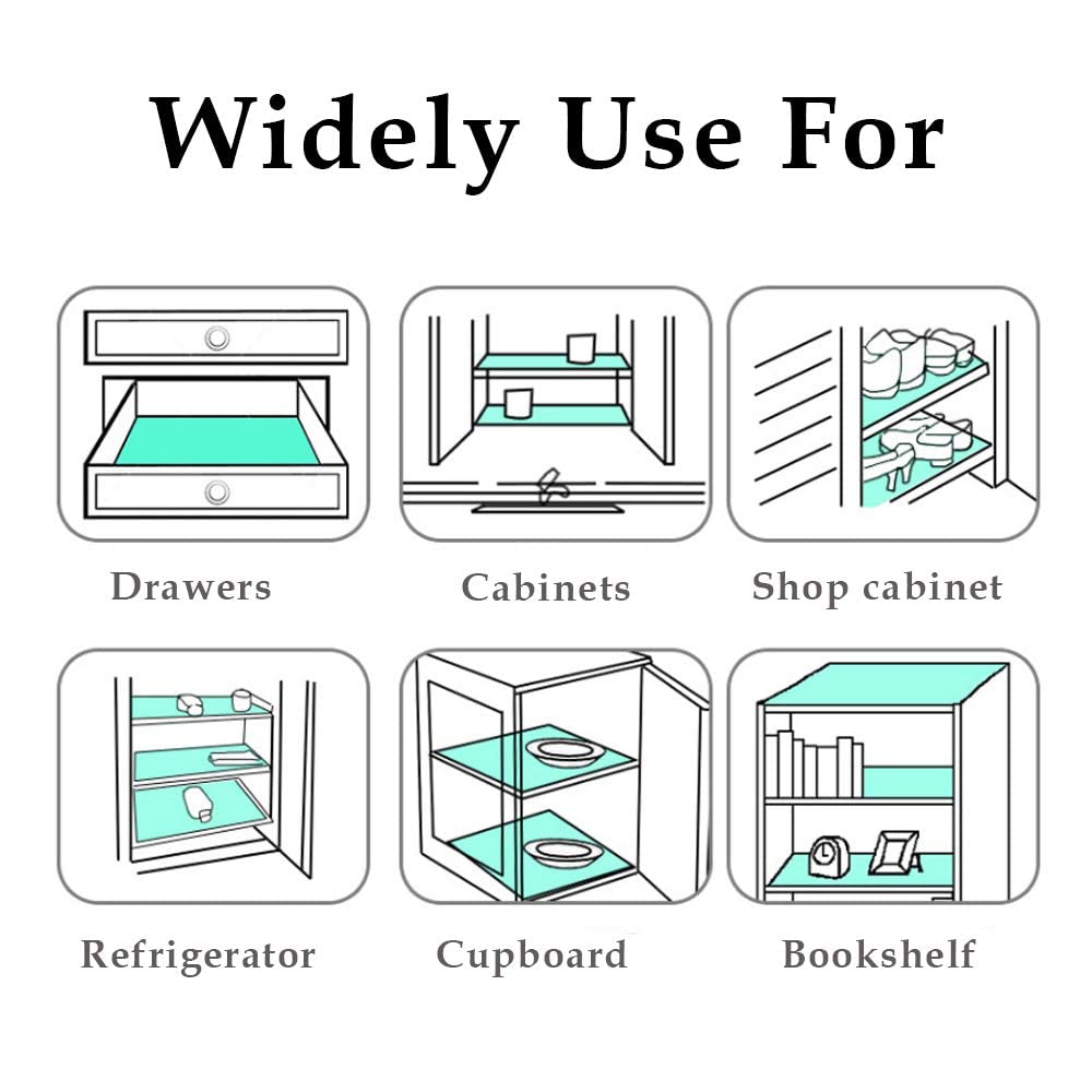 Shelf Liner, Non-Slip Cabinet Liner, Washable Oil-Proof for Kitchen Cabinet, Shelves, Refrigerator, Storage, Desks, 12 Inches x 20 FT, Non Adhesive Drawers Liner (12 x 240 in)