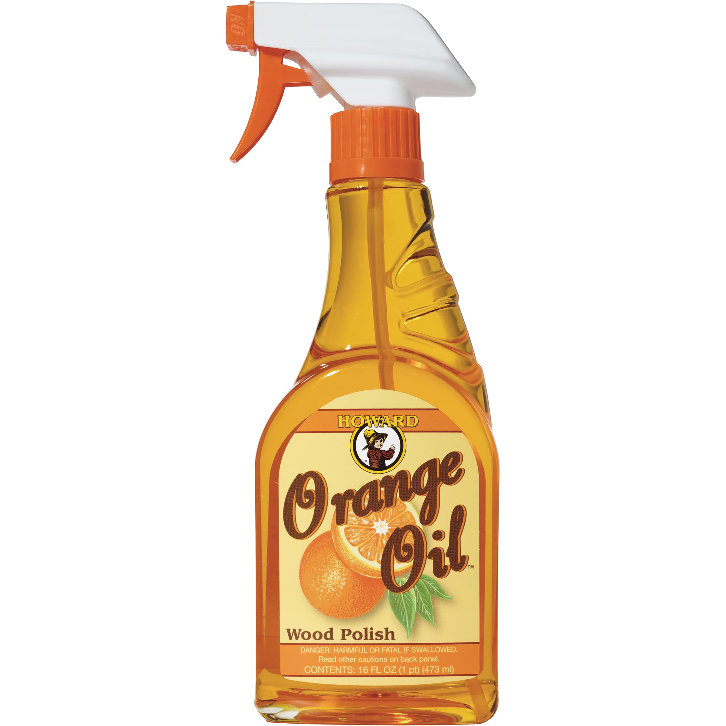 Howard Products ORS016 Orange Oil Wood Polish, 16 oz