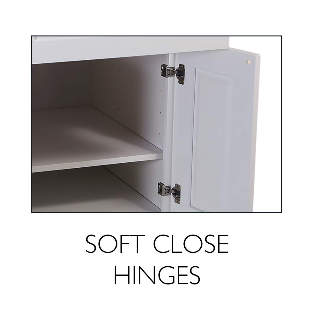 Design House Brookings 36-Inch Lazy Susan Cabinet, White Shaker