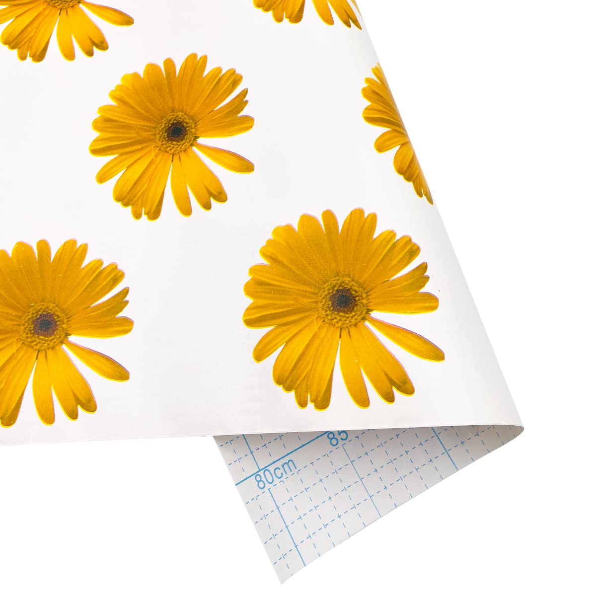 Yifely Peel & Stick Shelf Liner Removable Countertops Paper for Covering Apartment Old Drawer Cabinets, Yellow Daisy, 17.7 Inch by 9.8 Feet