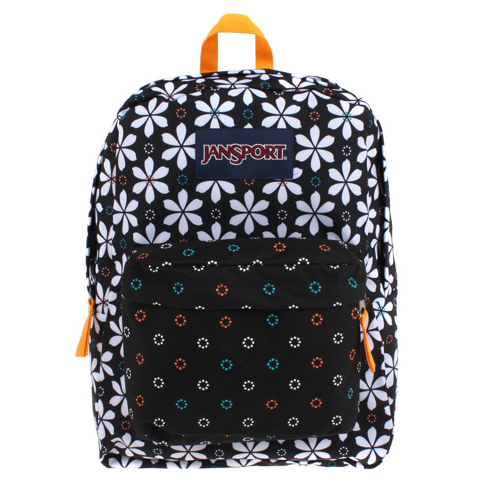 JanSport T501 Superbreak Backpack 2014 Winter Collection (Black Floral Geo)