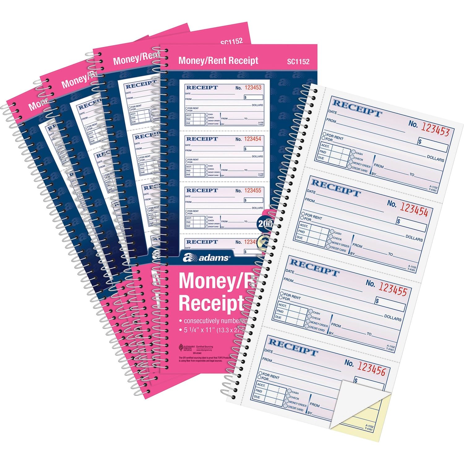 Adams Recordkeeping Blank Receipt Form (SC1152PK)