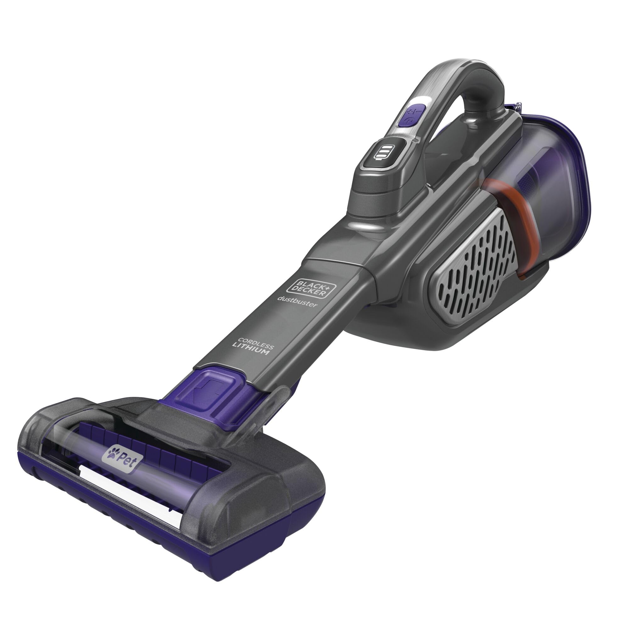 BLACK+DECKER Furbuster Handheld Vacuum for Pets, Cordless, AdvancedClean+, Gray (HHVK515JP07)
