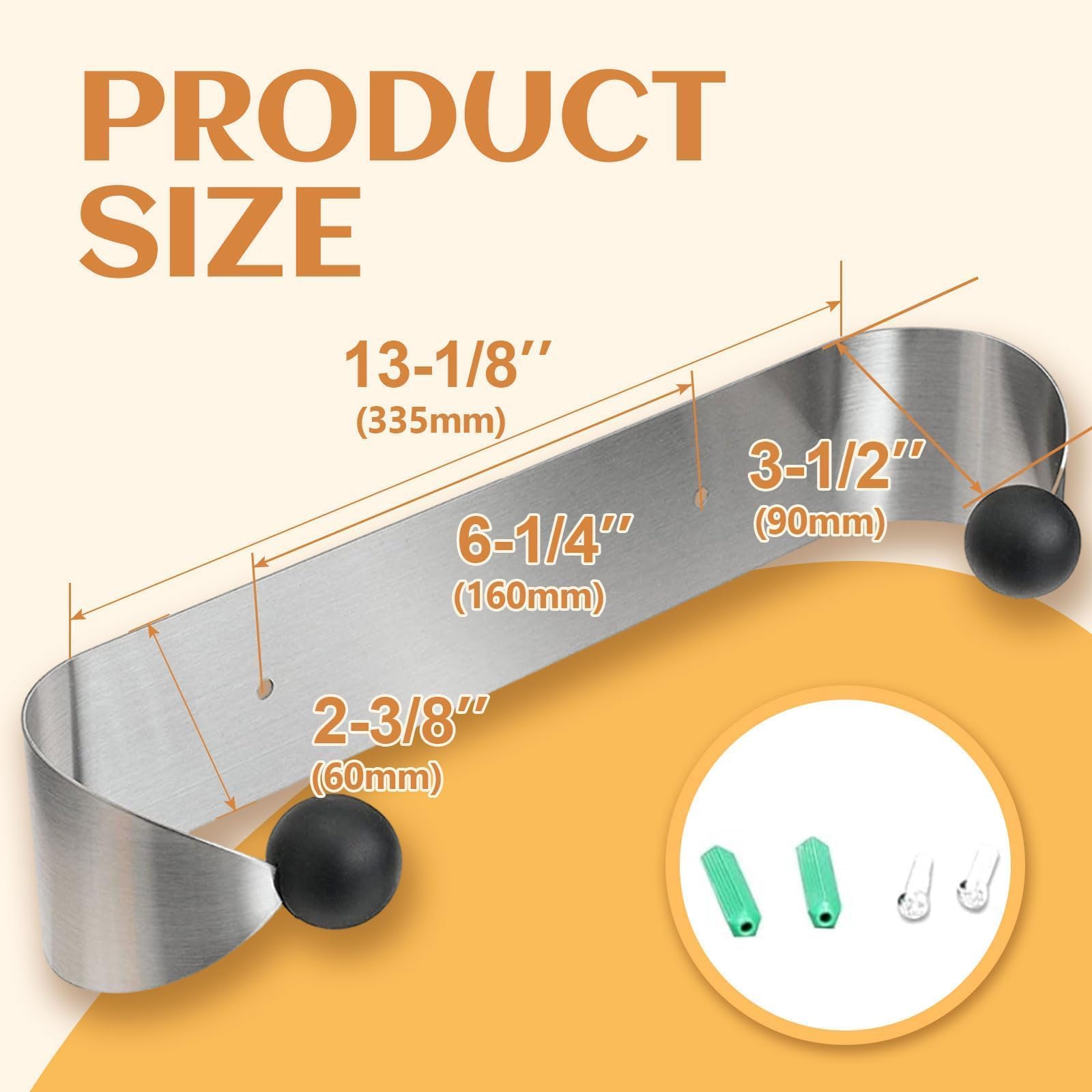 Wall Mount Stainless Steel Rack Kitchen Paper Towel Holder Under Cabinet