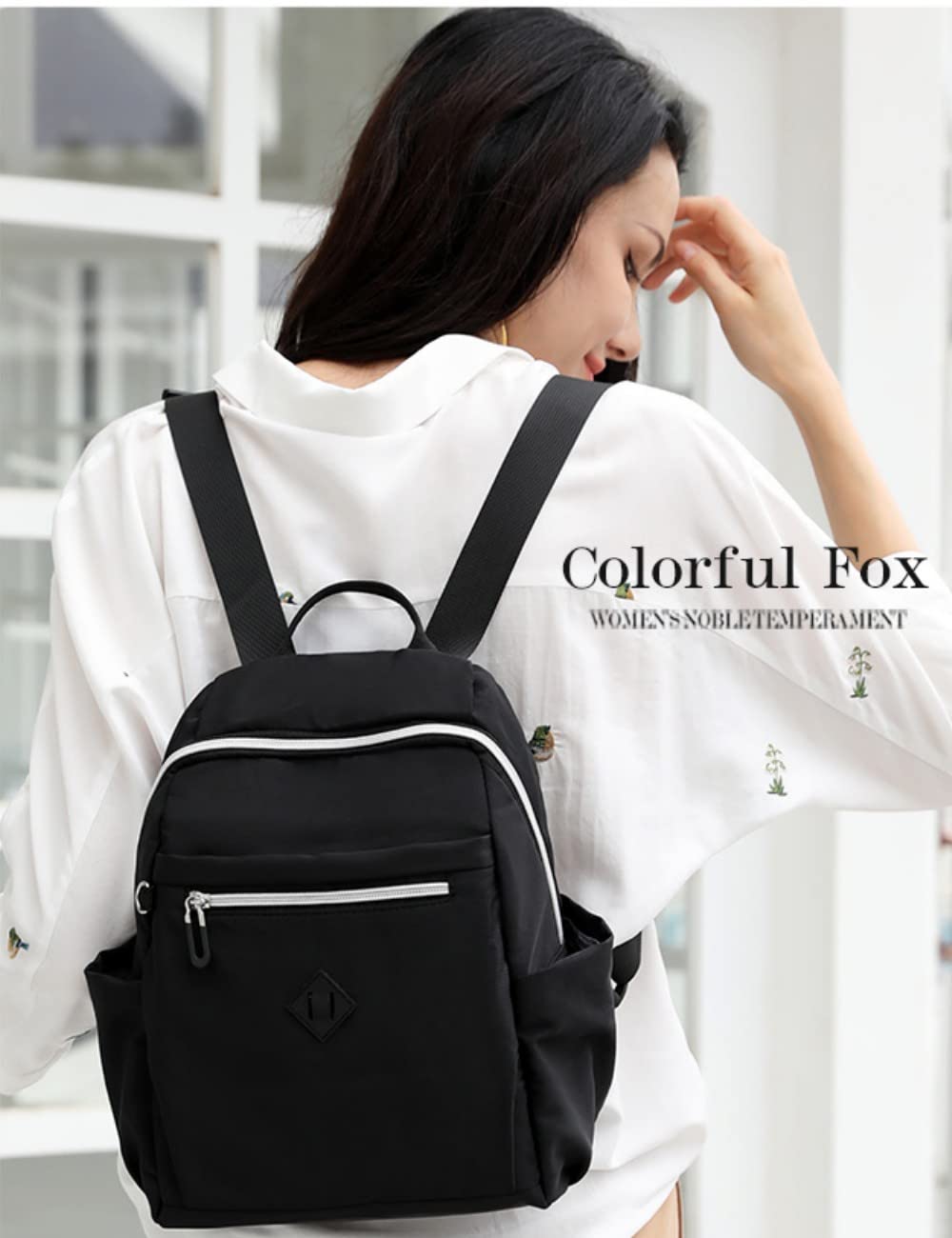 Small Backpack womens backpack purse Mini Casual Lightweight Daypack Backpacks for Women and Girls (C-Black)