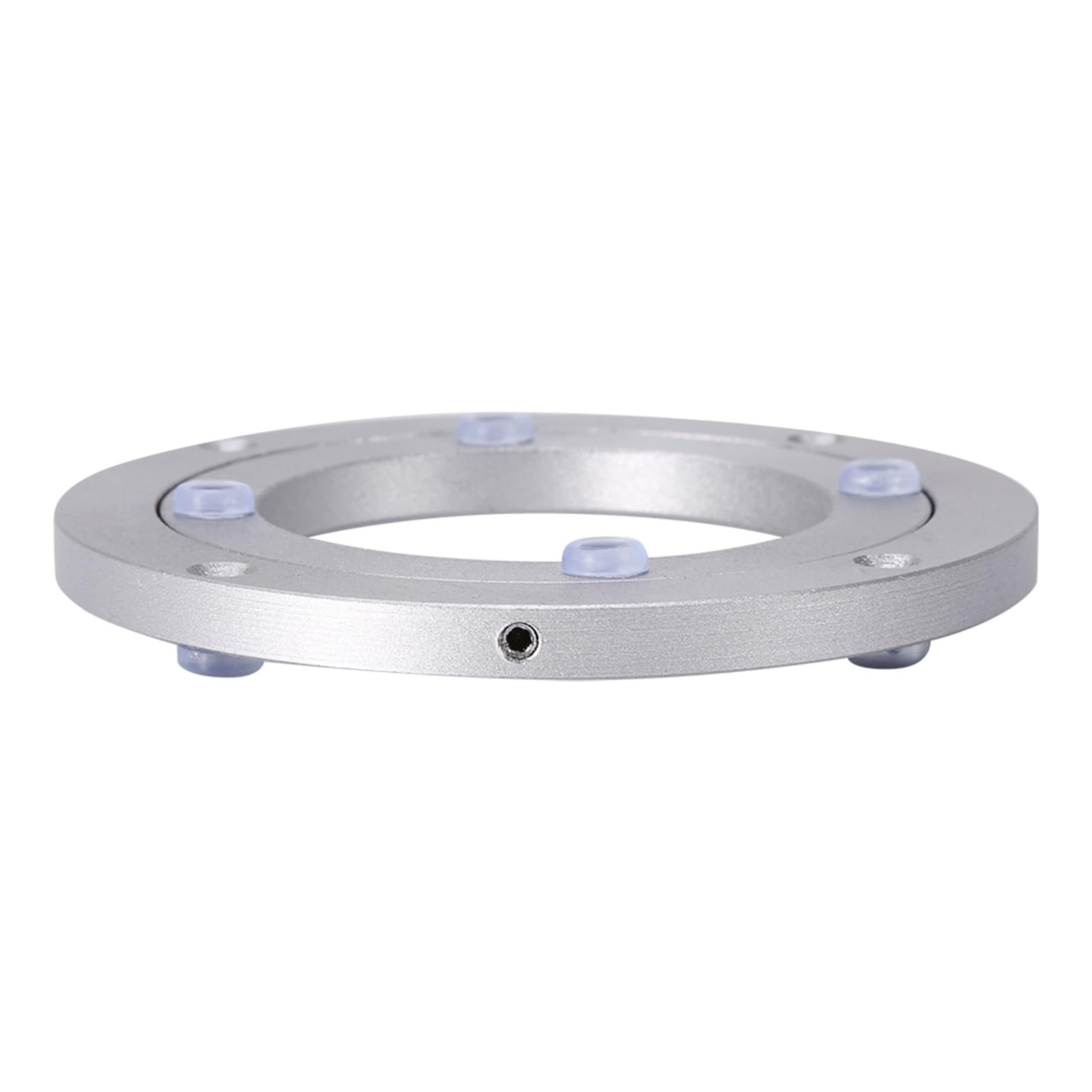 Silver Table Bearing, Heavy Duty Aluminium Alloy Hardware Rotating Turntable Bearing Swivel Plate for Dining-Table (4Inch)