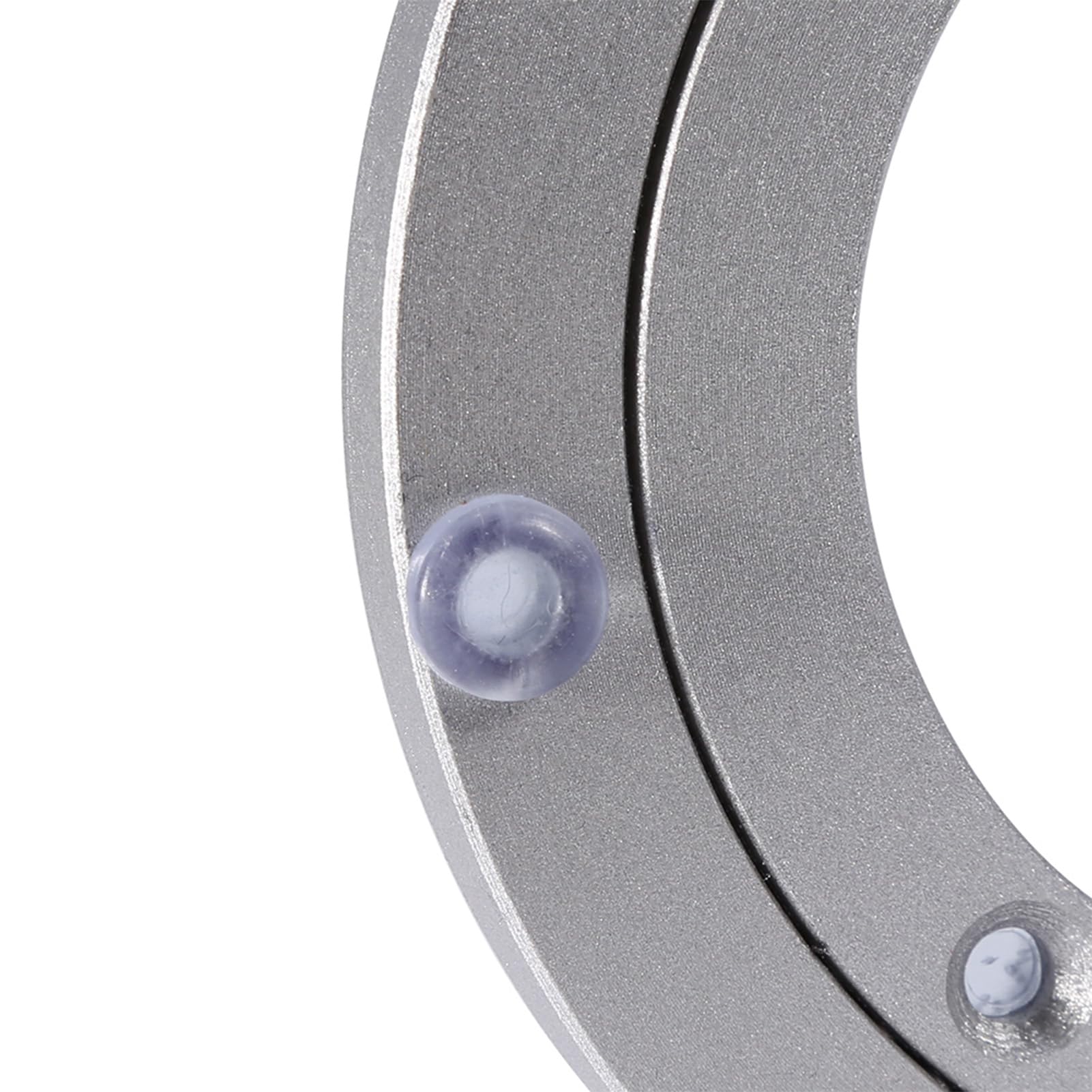 Silver Table Bearing, Heavy Duty Aluminium Alloy Hardware Rotating Turntable Bearing Swivel Plate for Dining-Table (4Inch)