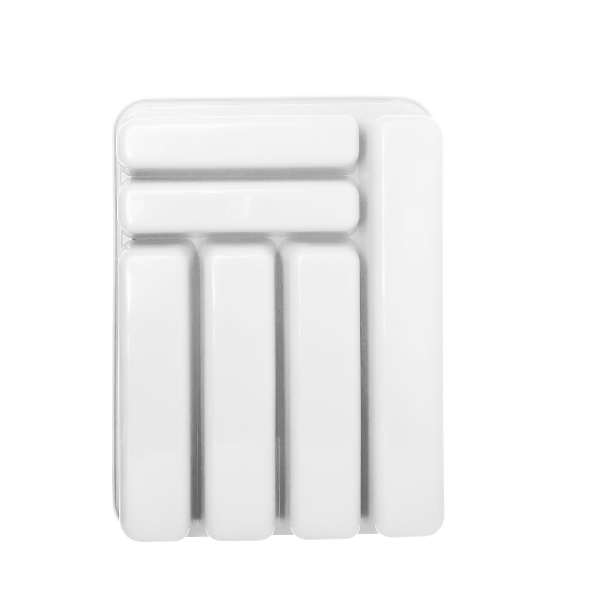 PLASTIFIC 1 Tier Large & Deep CUTLERY TRAY Flatware Organiser Strong Plastic Drawer Sliding Tidy Multipurpose flatware Holder Kitchen Accessories for Tableware(1A - White)…