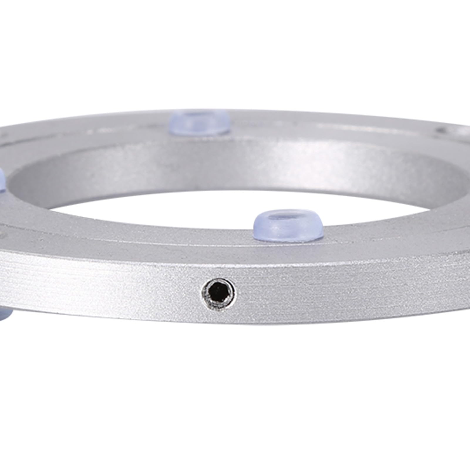 Silver Table Bearing, Heavy Duty Aluminium Alloy Hardware Rotating Turntable Bearing Swivel Plate for Dining-Table (4Inch)