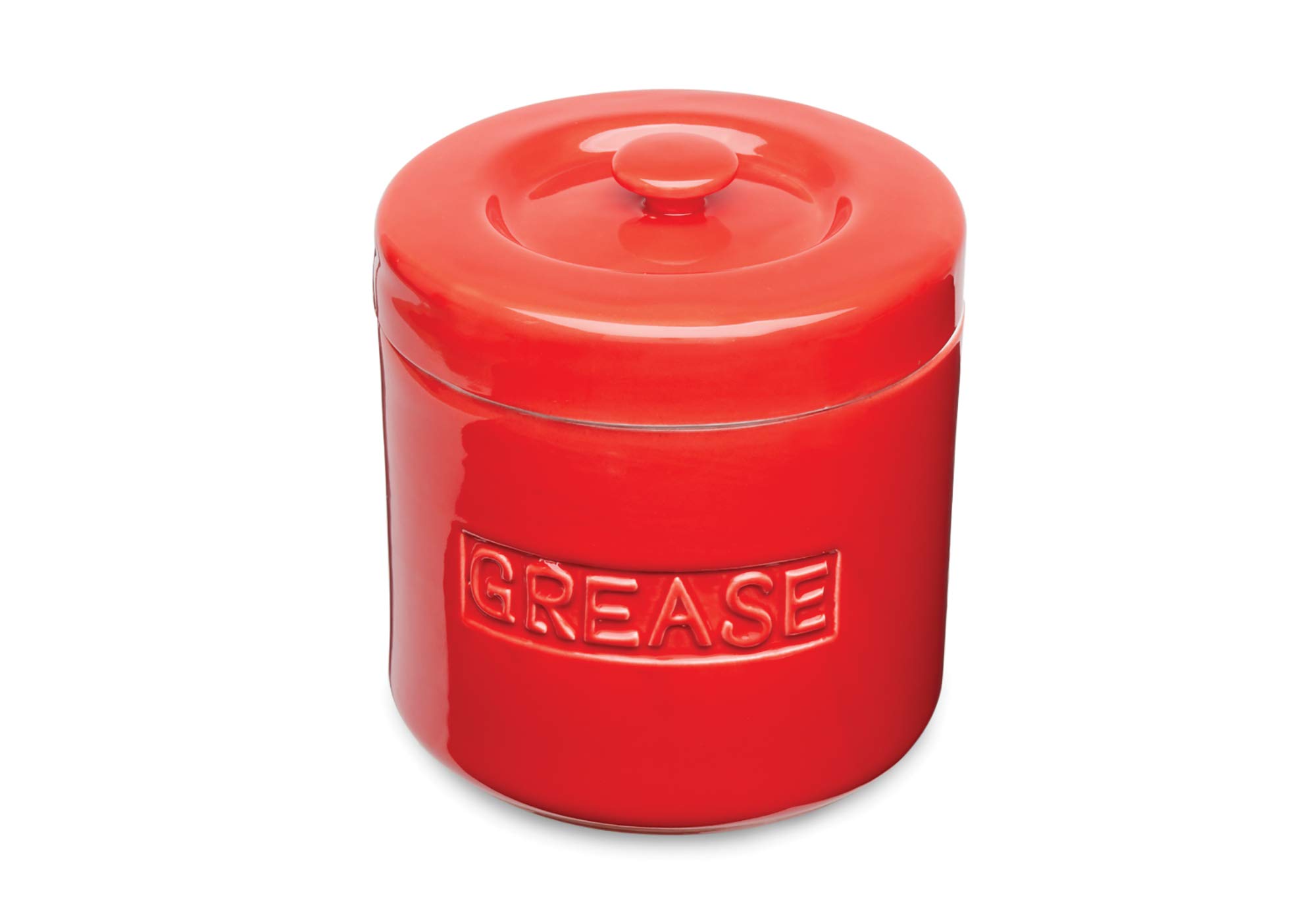 Fox Run Grease Container, 5 x 5 x 5.5 inches, Red