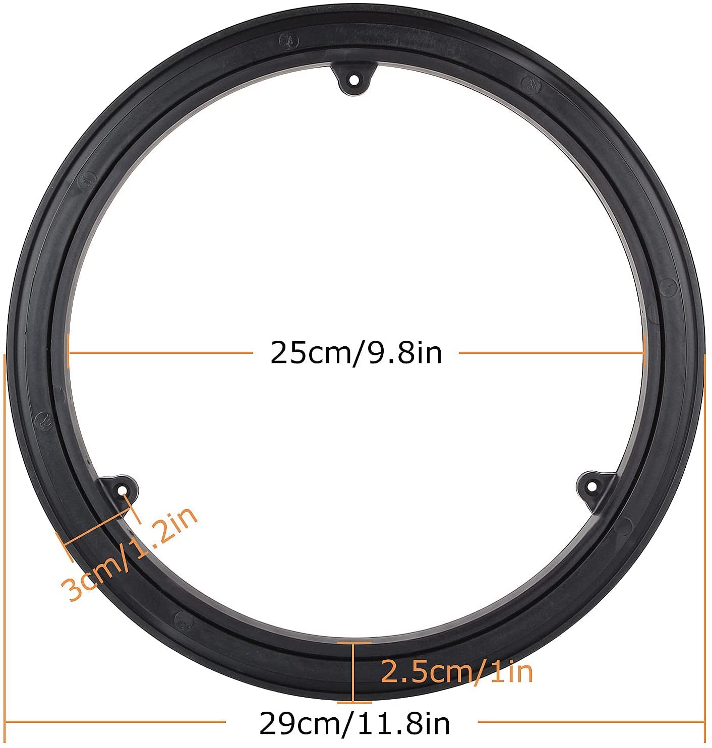 ZIQI 2 Pack 12 Inch Lazy Susan Plastic Rotating Turntable, Steel Ball Bearings Swivel Stand, ABS+PC Lazy Susan Hardware for Potted Plants, Rotating Display Stand, Stereo Speakers, 75 Lbs Capacity