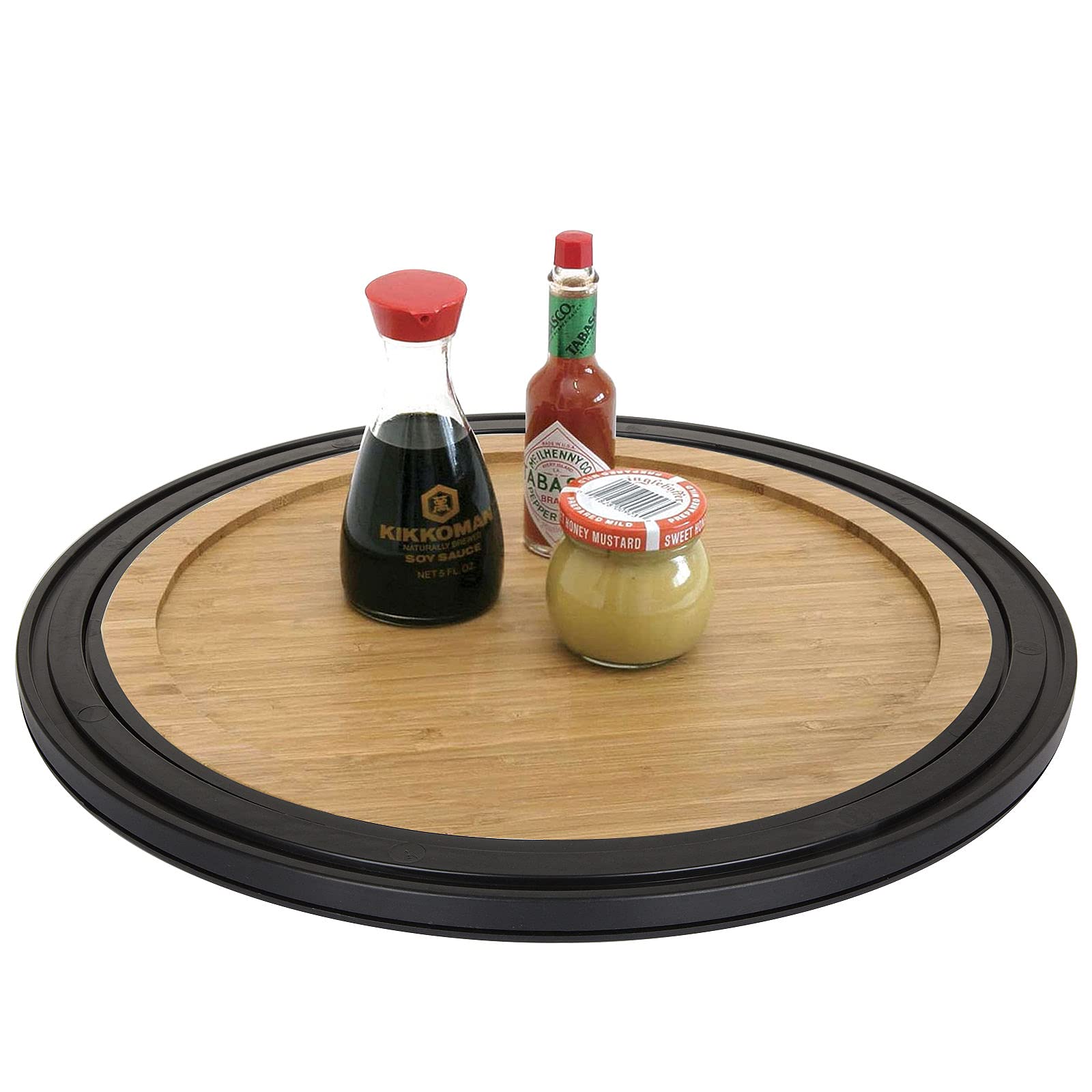 ZIQI 2 Pack 12 Inch Lazy Susan Plastic Rotating Turntable, Steel Ball Bearings Swivel Stand, ABS+PC Lazy Susan Hardware for Potted Plants, Rotating Display Stand, Stereo Speakers, 75 Lbs Capacity