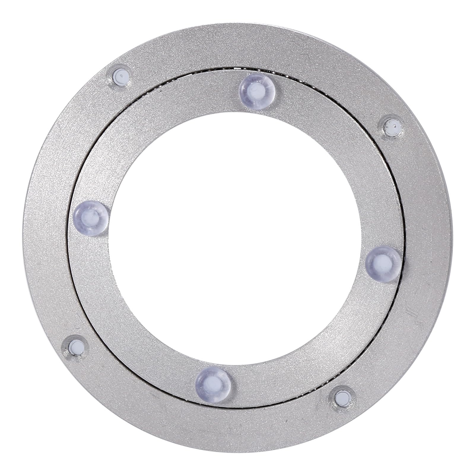 Swivel Turntable Lazy Susan Heavy Duty Aluminium Alloy Rotating Bearing Turntable Round Dining Table Smooth Swivel Plate for Kaleidoscopes Tabletop Serving Trade Show Displays(4 inch)