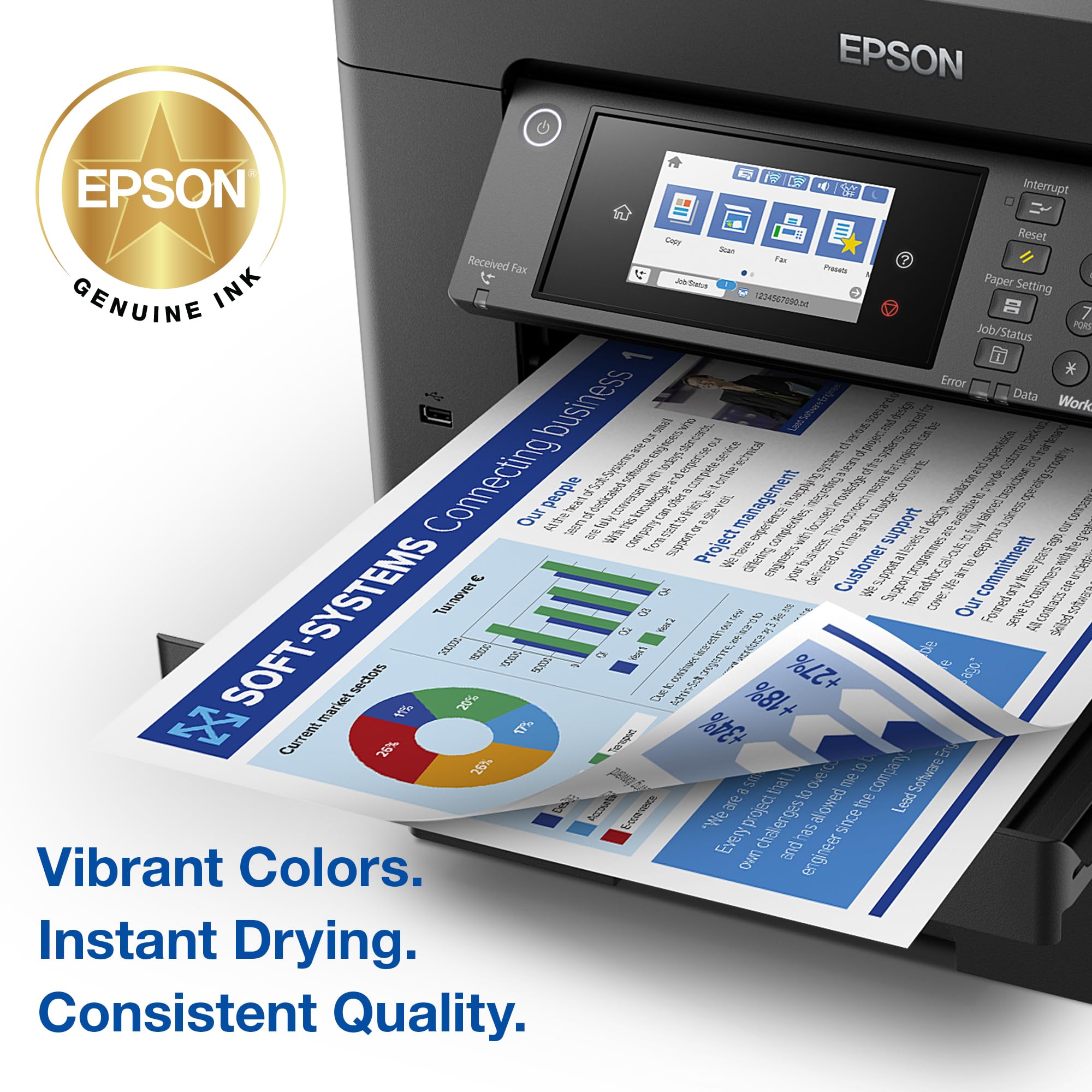 EPSON T812 DURABrite Ultra -Ink Standard Capacity Black & Color -Cartridge Combo Pack (T812120-BCS) for Select Epson Workforce Pro Printers