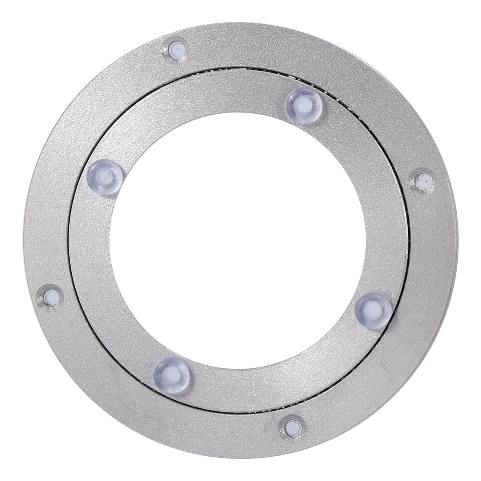 Swivel Turntable Lazy Susan Heavy Duty Aluminium Alloy Rotating Bearing Turntable Round Dining Table Smooth Swivel Plate for Kaleidoscopes Tabletop Serving Trade Show Displays(4 inch)
