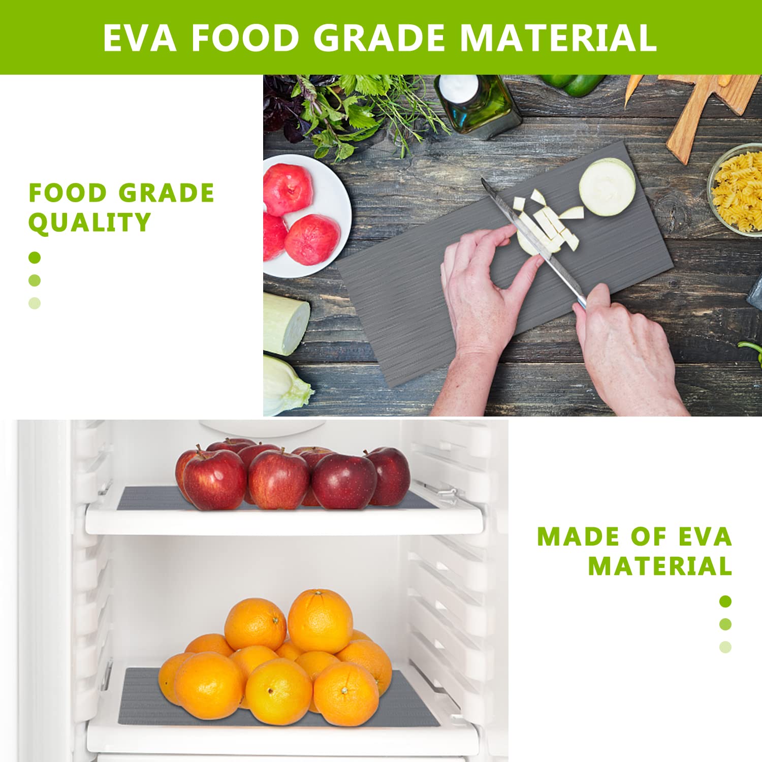 Drawer and Shelf Liner, Shelf Liner Grey Non Adhesive Refrigerator Mats Washable, No Odor Plastic Pantry Liners Wire Shelf Paper Drawer Liner for Cupboard Kitchen