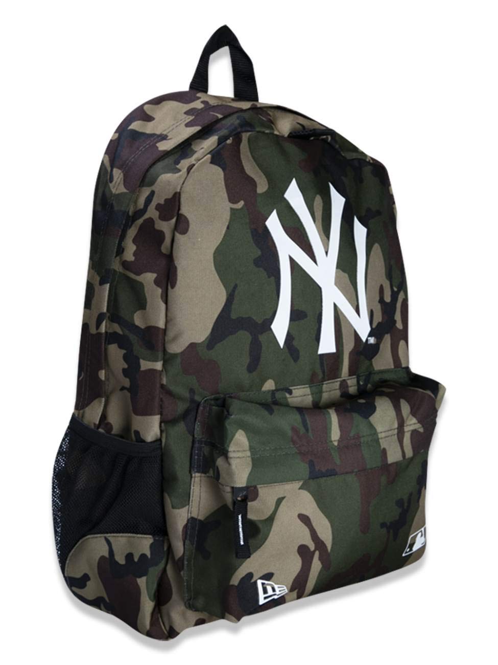 New Era Men's MLB Stadium New York Yankees Woodland Camo Backpack, Green Med, One Size