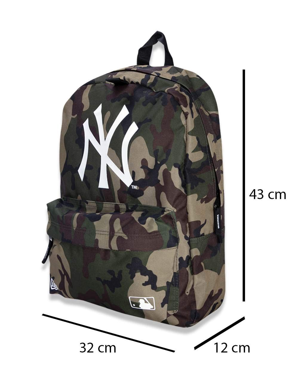 New Era Men's MLB Stadium New York Yankees Woodland Camo Backpack, Green Med, One Size