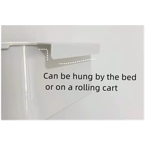 2 Pack White Hanging Cup Holders,10x5x4.5"Trolley Basket Storage,Rolling Cart Accessories Hanging Buckets Hanging Bins,Plant Containers,Storage Bucket,Make Up Pencil Holder,Kitchen Storage Container
