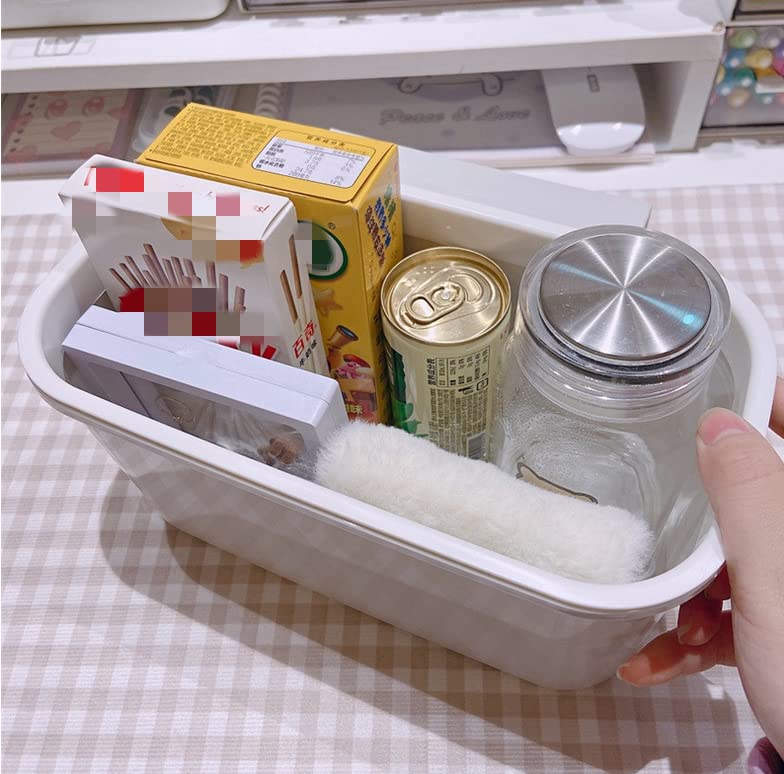 2 Pack White Hanging Cup Holders,10x5x4.5"Trolley Basket Storage,Rolling Cart Accessories Hanging Buckets Hanging Bins,Plant Containers,Storage Bucket,Make Up Pencil Holder,Kitchen Storage Container