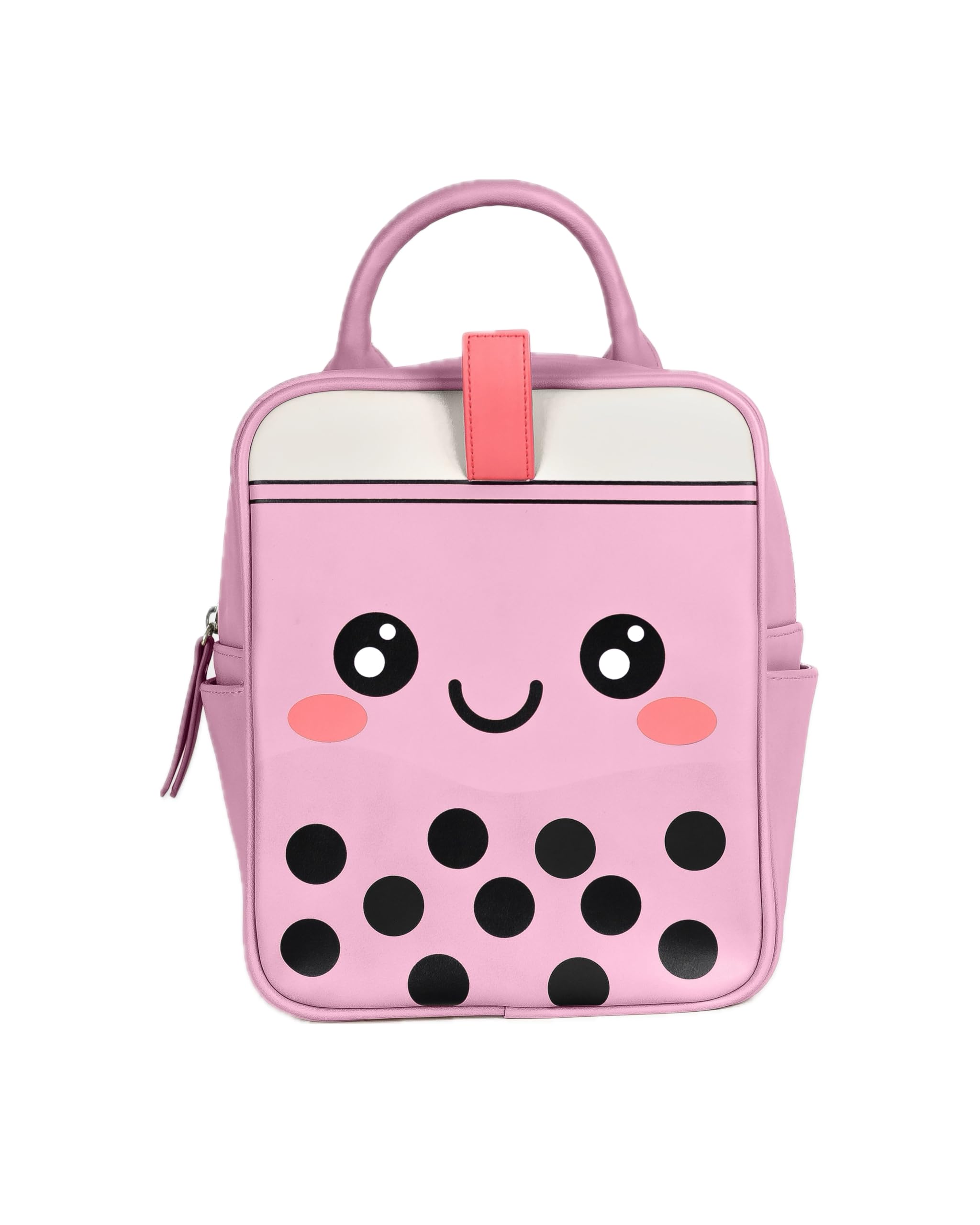 Boba Premium Faux-Leather Backpack, Crossbody, or Purse (Milk Tea)