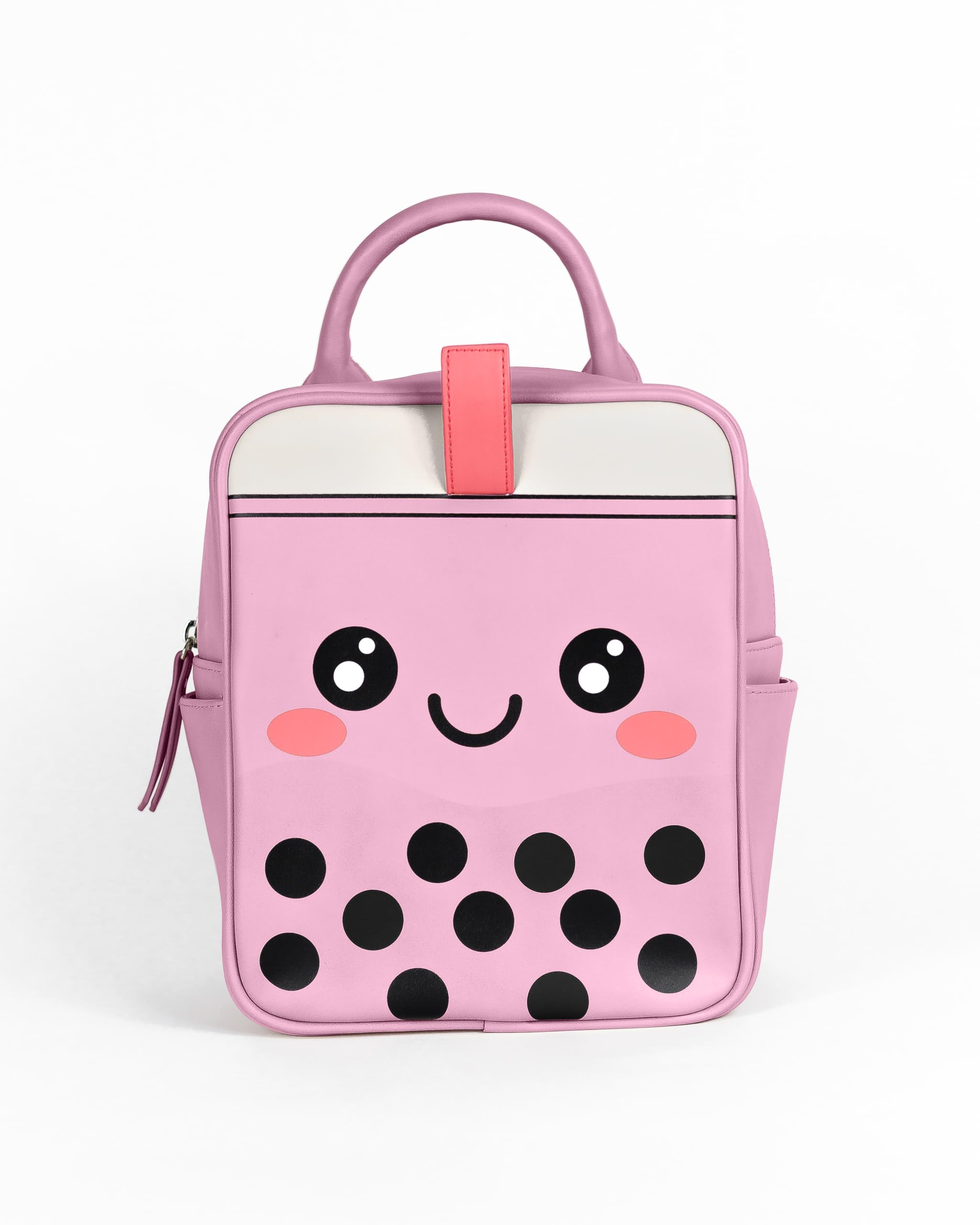 Boba Premium Faux-Leather Backpack, Crossbody, or Purse (Milk Tea)