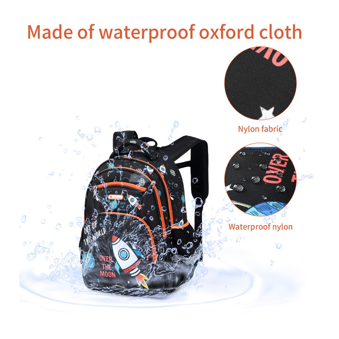 Kid Bookbag Boy Kindergarten Elenemtary Preschool Multi Compartment Backpack, Chest Strap Side Pockets
