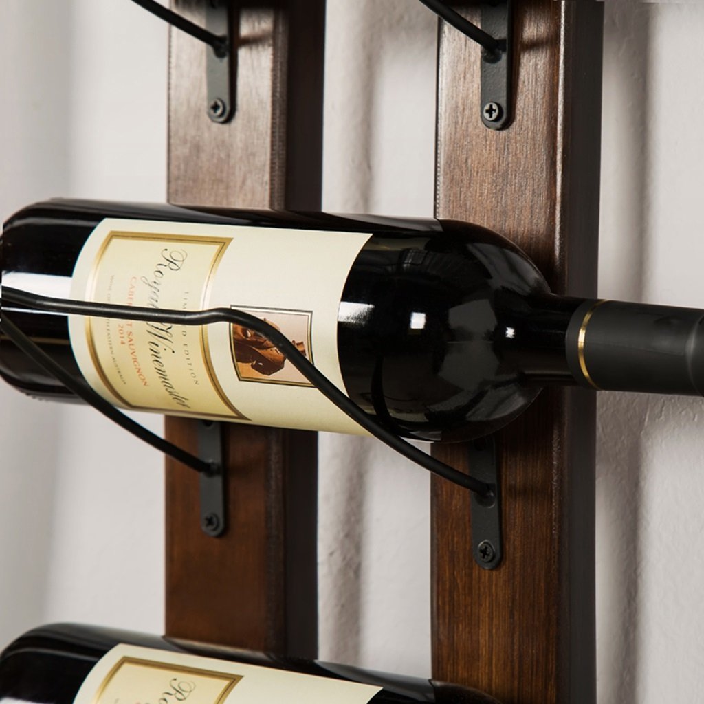 Wall Mounted Wine Rack | Rustic Barrel Stave Hanging Wooden Wall-Mounted Wine Rackā¦