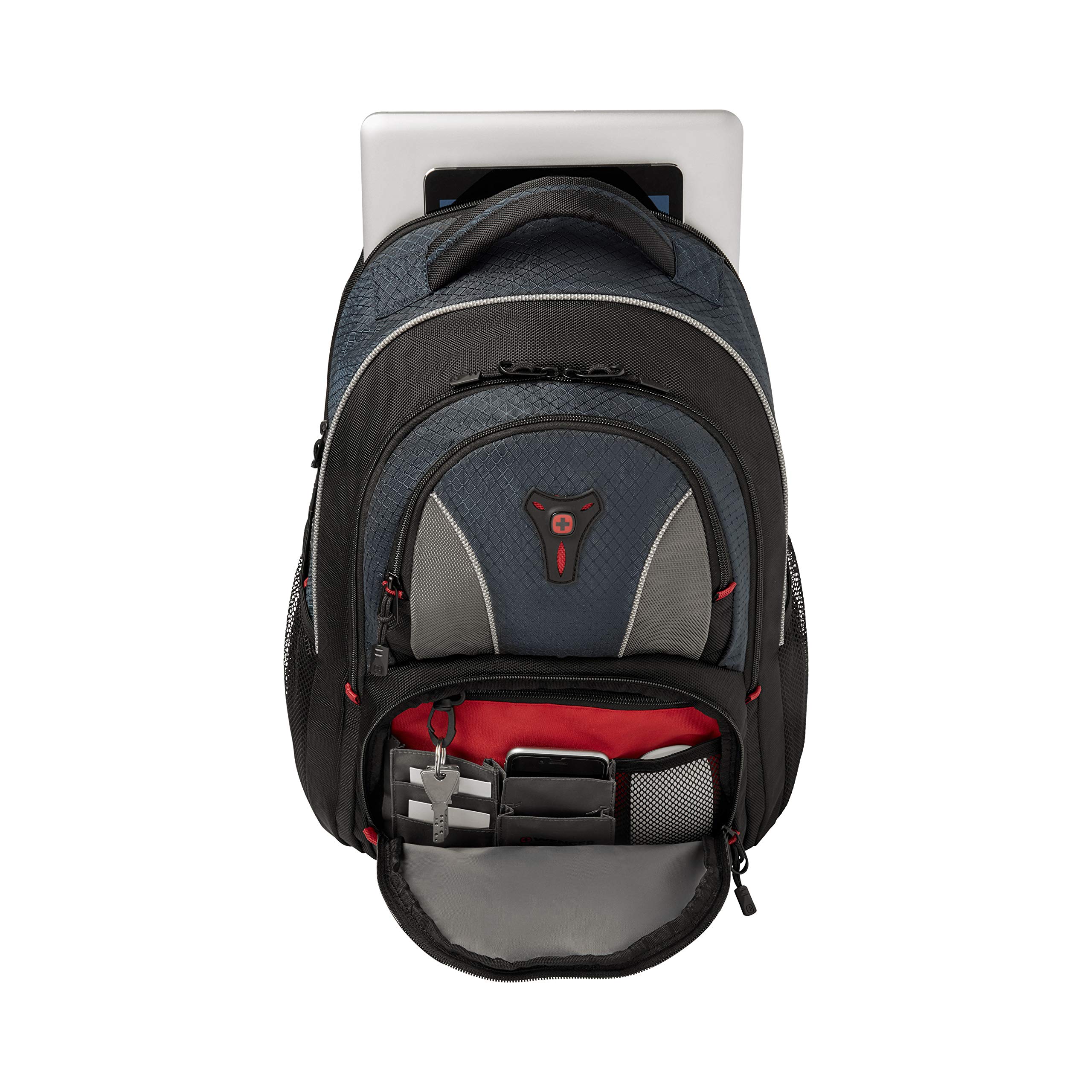Wenger Cobalt Laptop Backpack, Fits 16 Inch Laptop, Men's and Women's, Black/Grey/Blue
