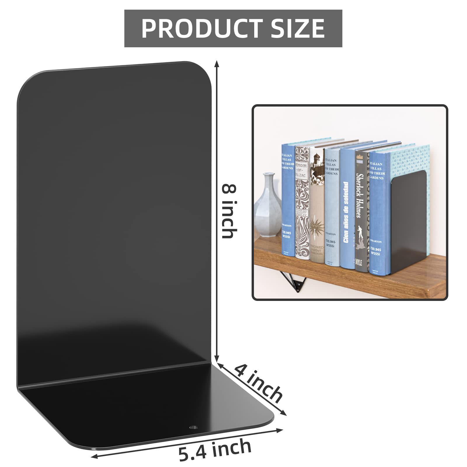 Book Ends, Bookends, Book Ends for Shelves, Bookends for Shelves, Bookend, Book Ends for Heavy Books, 1 Pair