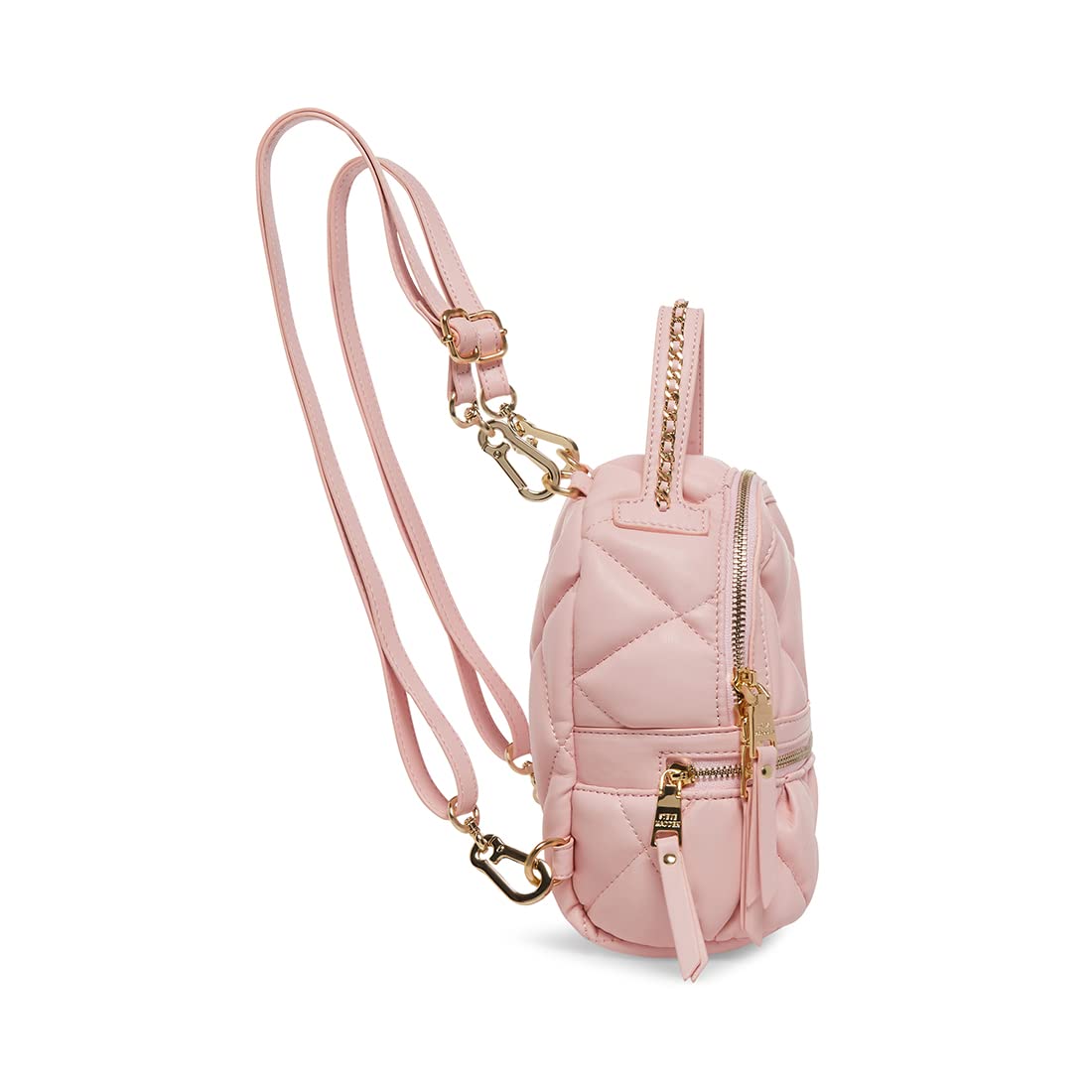 Steve Madden womens Steve Madden QUELLE Quilted Mini Backpack, Pink, One Size US