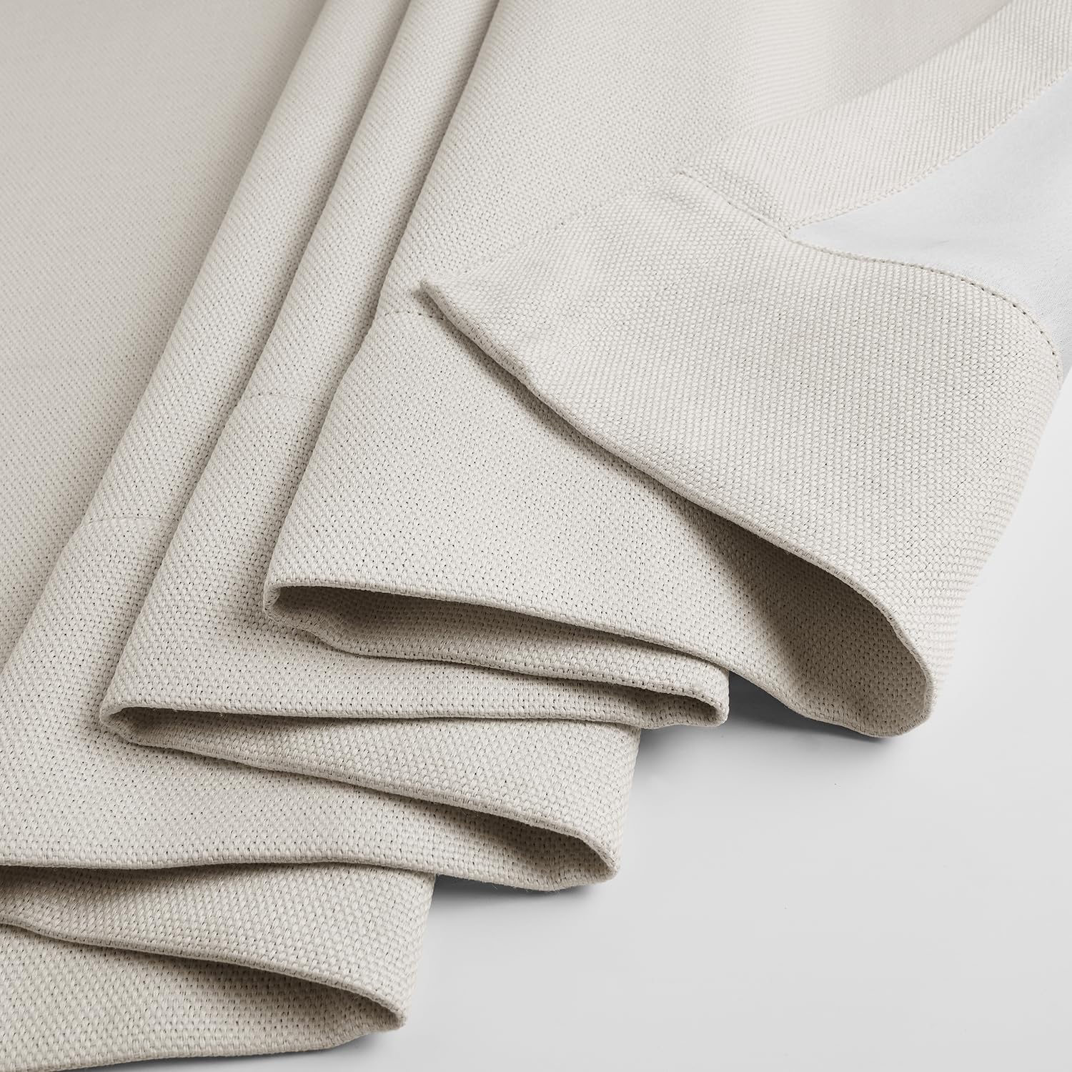 HPD Half Price Drapes BOCH-LN185-P Faux Linen Room Darkening Curtains for Bedroom (1 Panel), 50 X 96, Birch