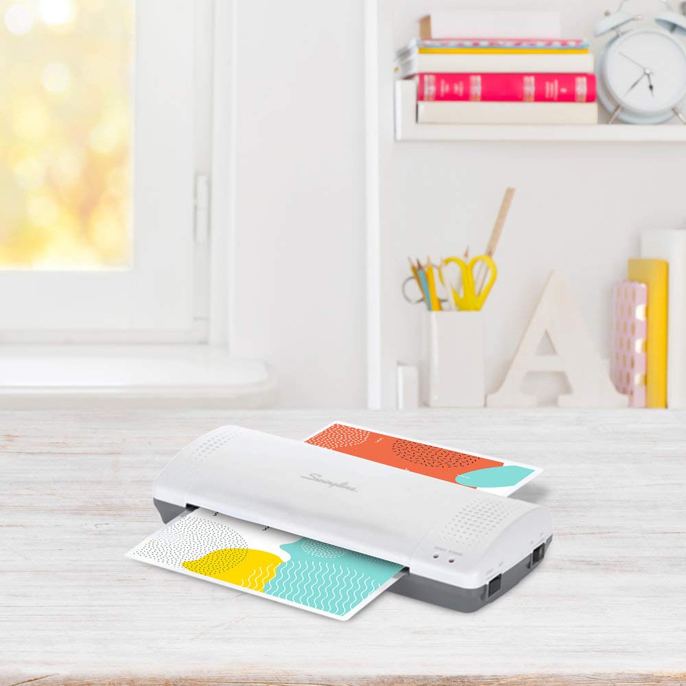 GBC Laminator, Thermal, Inspire Plus Lamination Machine, 9 Inches Max Width, Quick Warm-Up, Includes Laminating Pouches, White/Gray (1701857ECR)