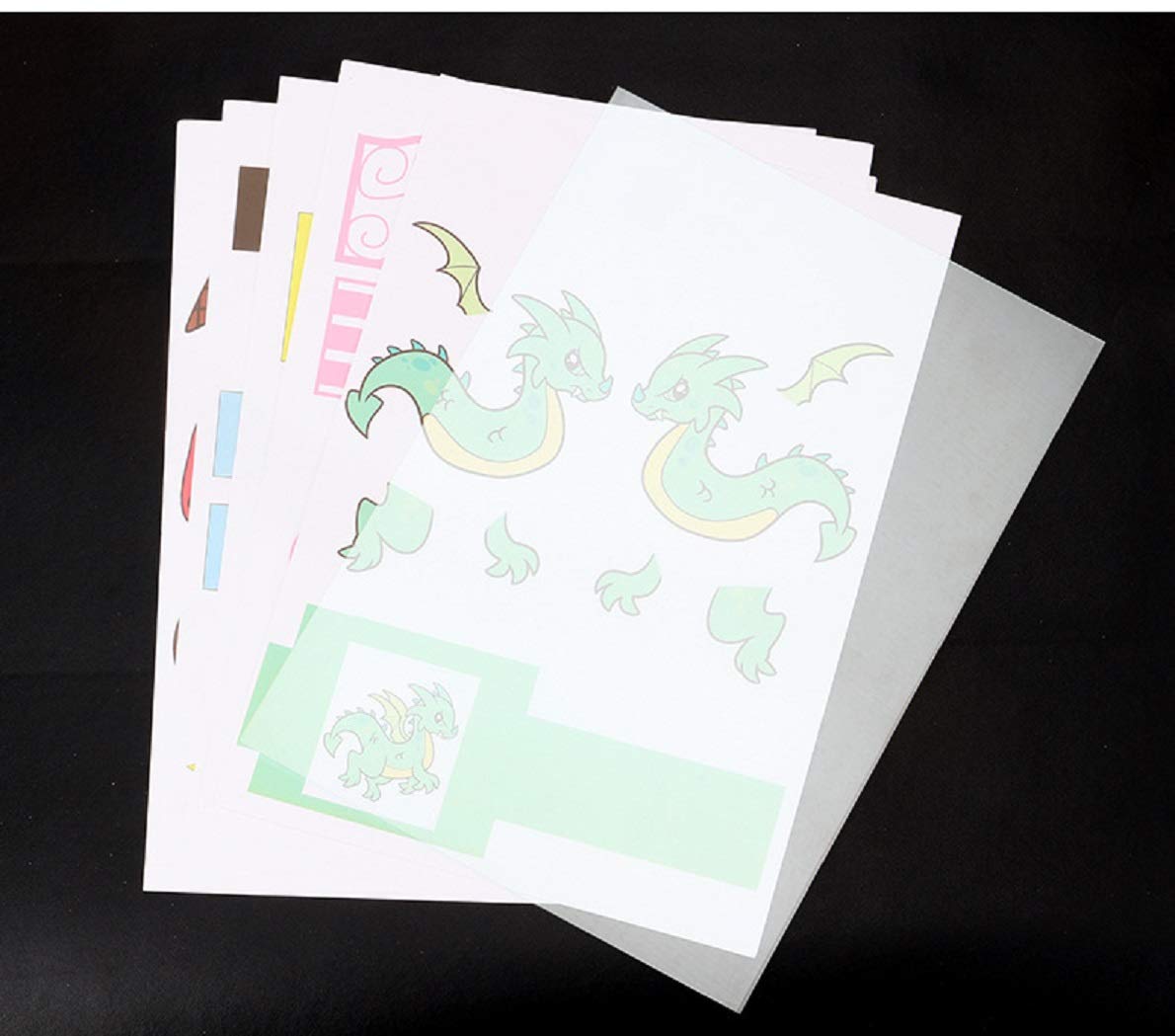 20 Sheets 3D Printer Drawing Molds Paper Stencils for 3D Printing Pen, 40 Patterns and a Clear Plate Set